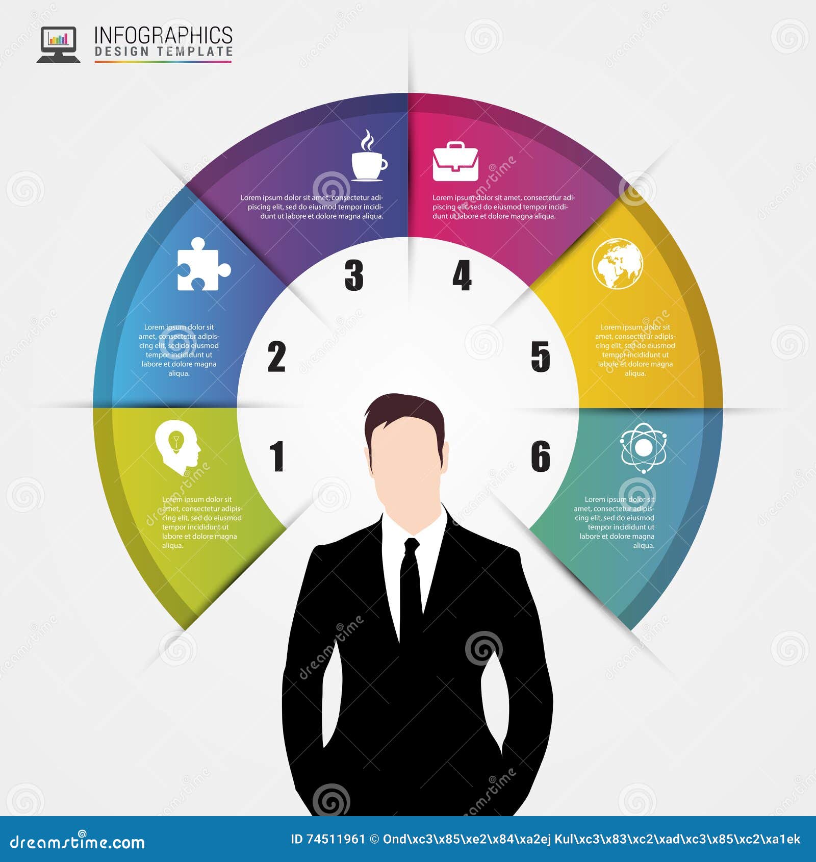 Businessman. Infographics Concept Stock Vector - Illustration of label ...