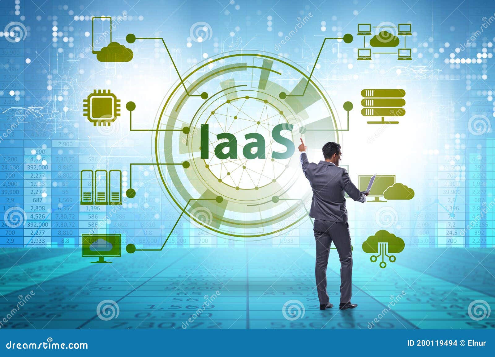 Businessman in Infrastructure As a Service Concept Stock Photo - Image ...