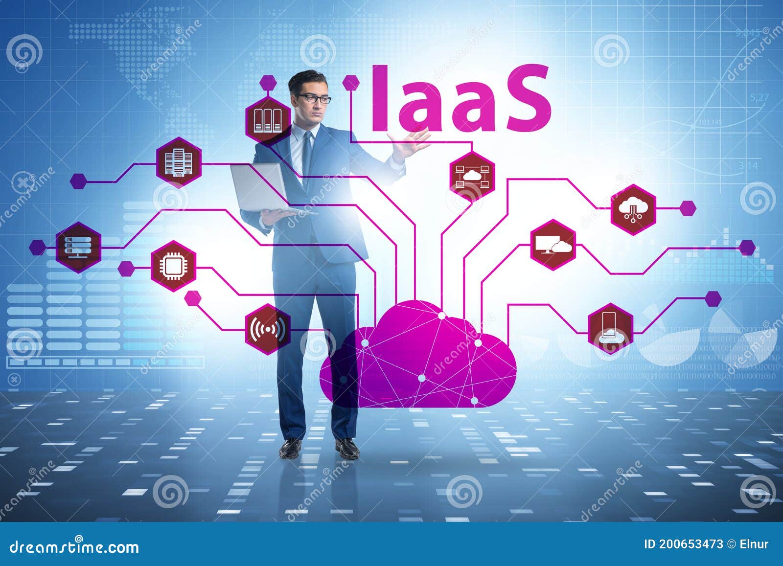 Businessman in Infrastructure As a Service Concept Stock Image - Image ...