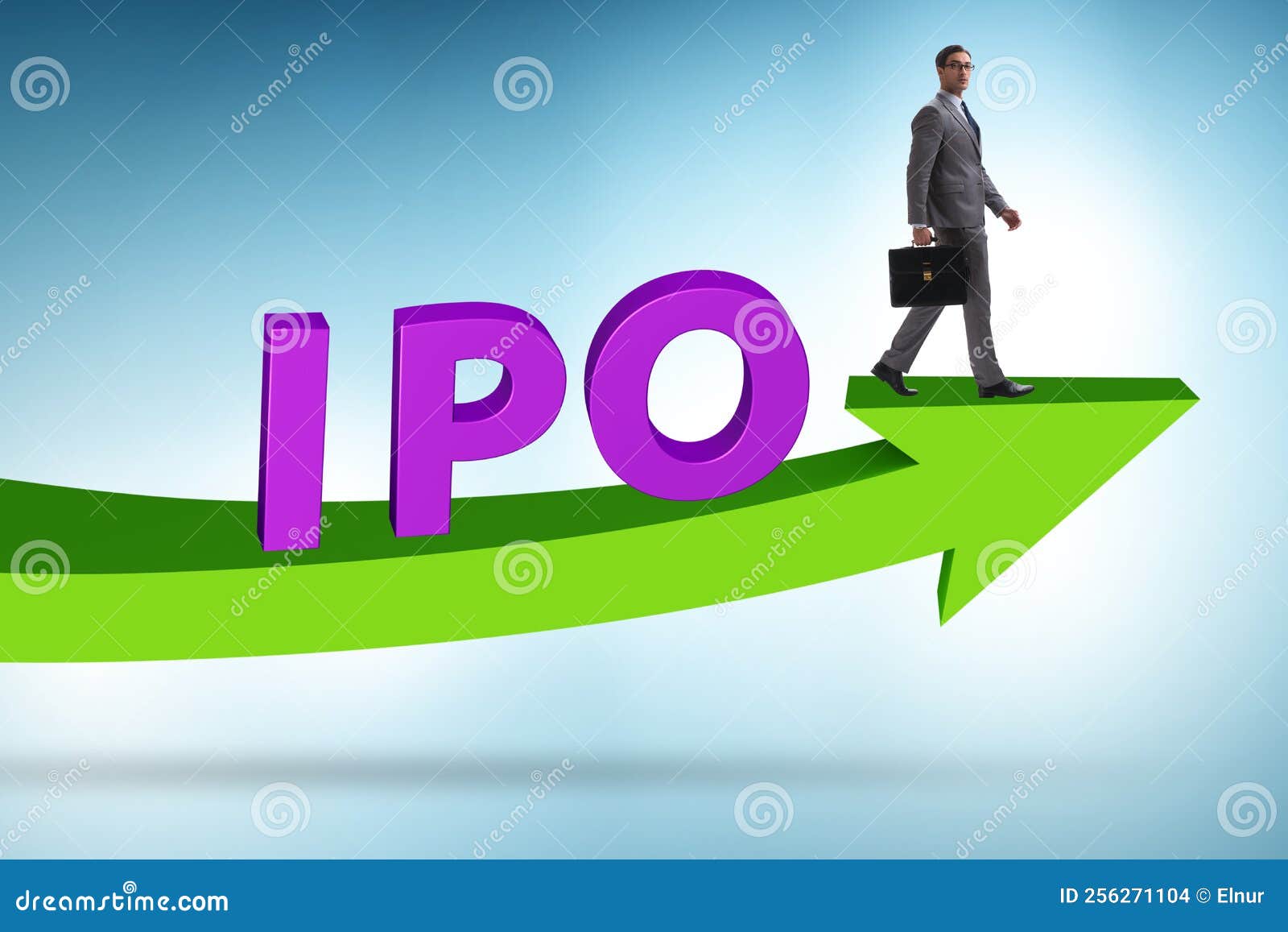 Businessman in the Initial Public Offering IPO Concept Stock Photo ...