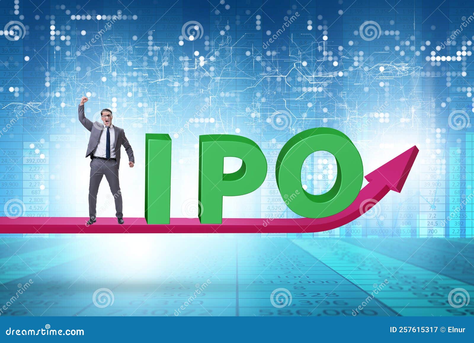 Businessman in the Initial Public Offering IPO Concept Stock Image ...