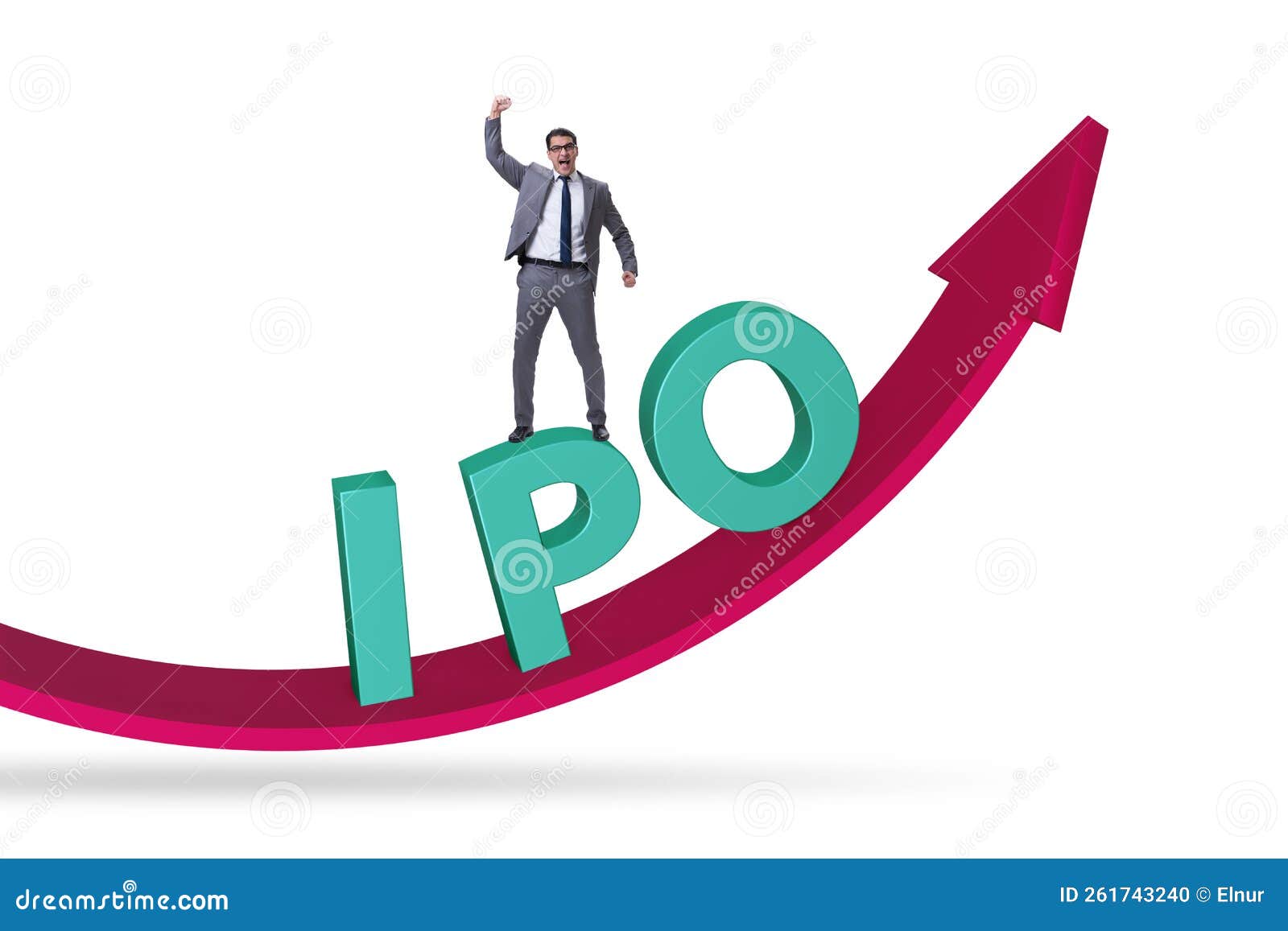 Businessman in the Initial Public Offering IPO Concept Stock Photo ...