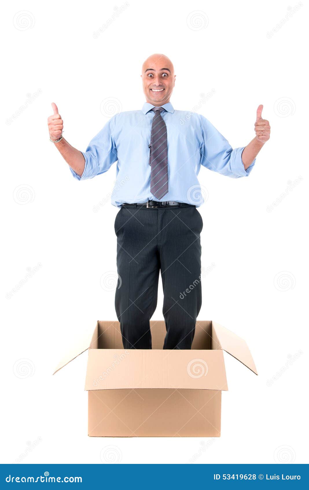 Businessman inside box stock photo. Image of retail, person - 53419628