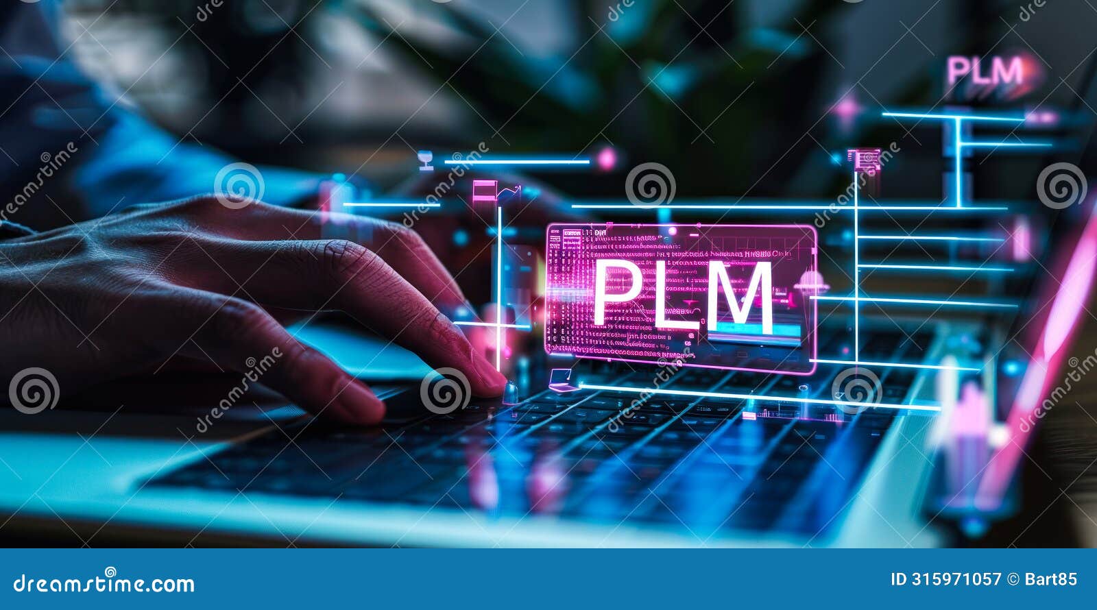 Businessman Interacting with a Product Lifecycle Management PLM System ...