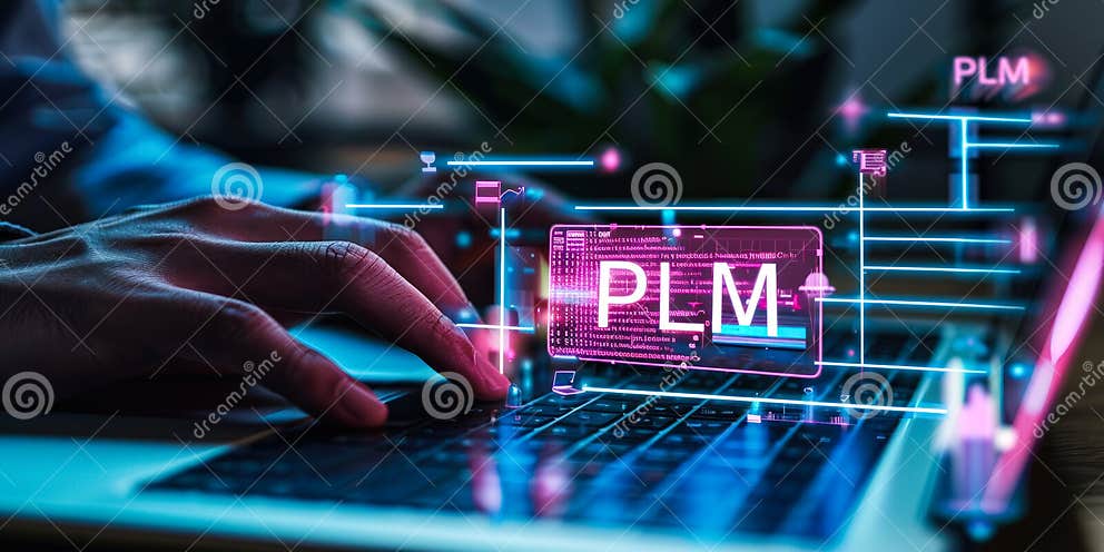 Businessman Interacting with a Product Lifecycle Management PLM System ...