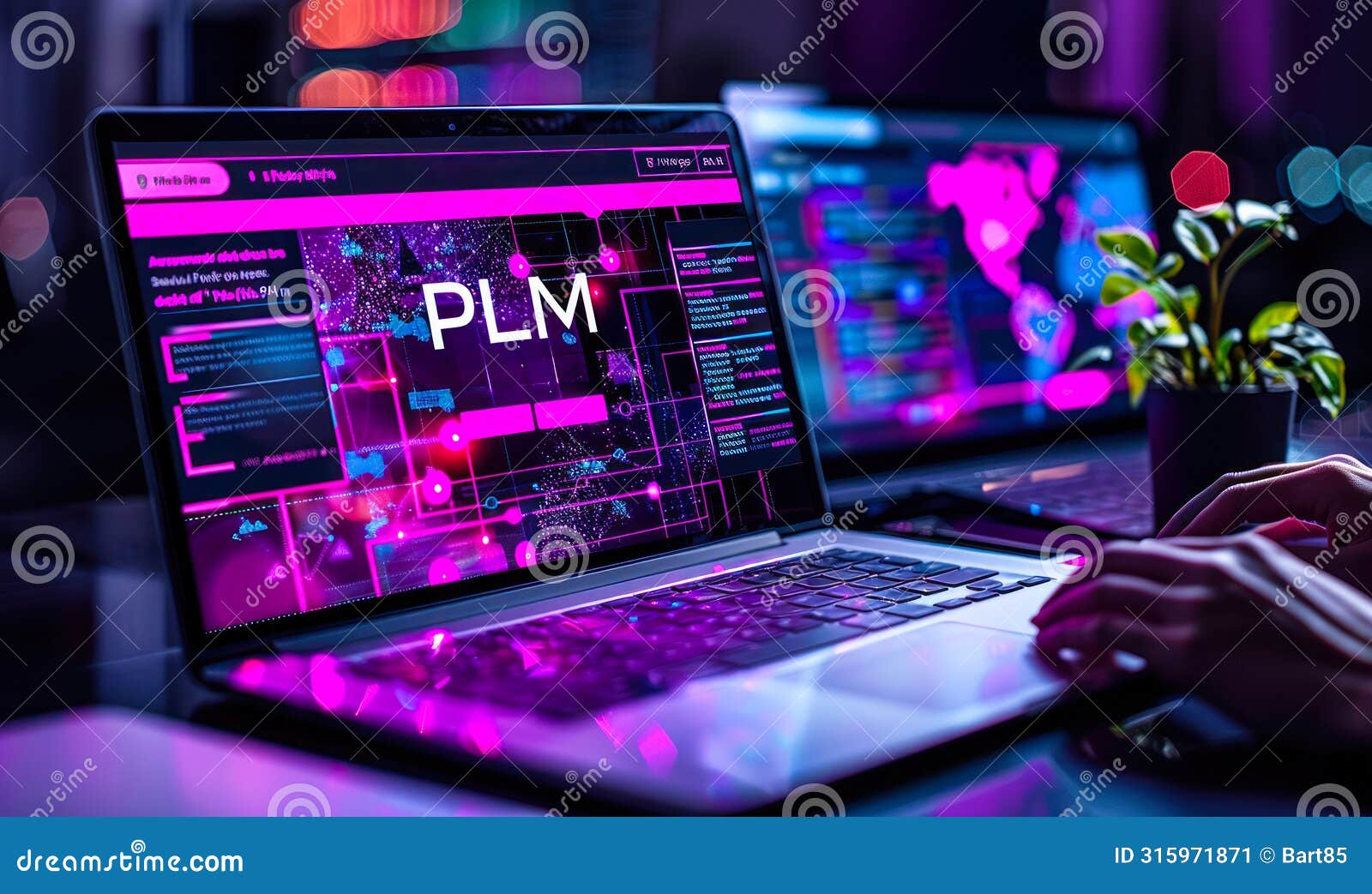 Businessman Interacting with a Product Lifecycle Management PLM System ...