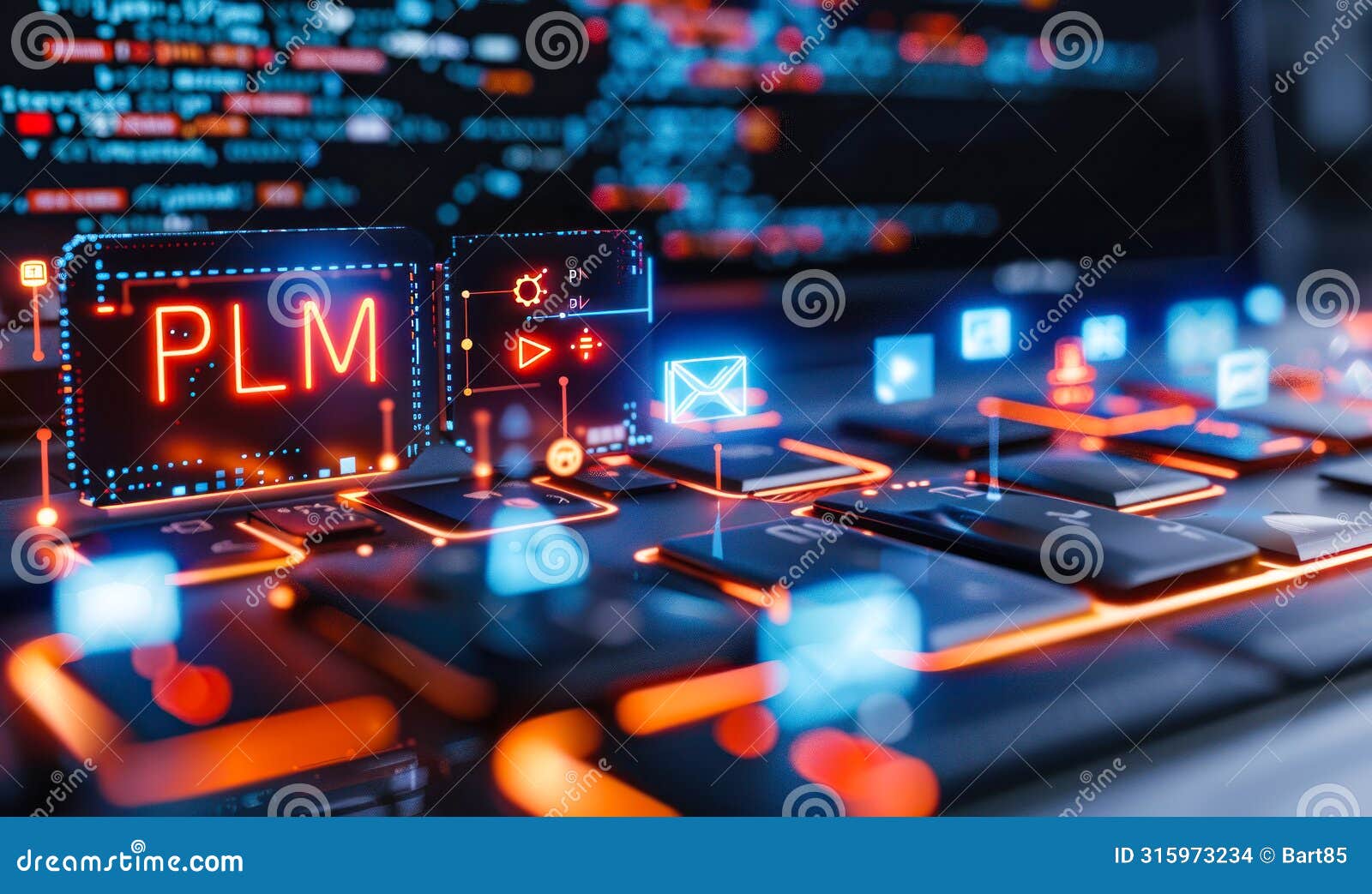 Businessman Interacting with a Product Lifecycle Management PLM System ...