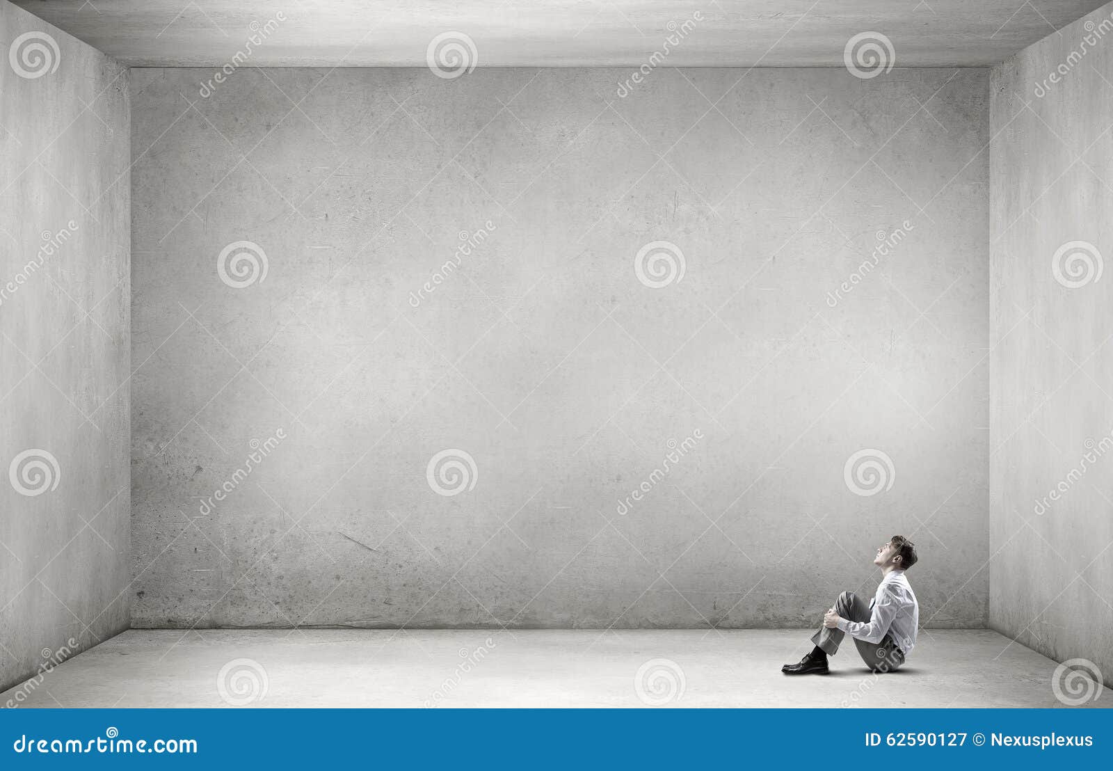 Businessman in isolation stock image. Image of lonely - 62590127