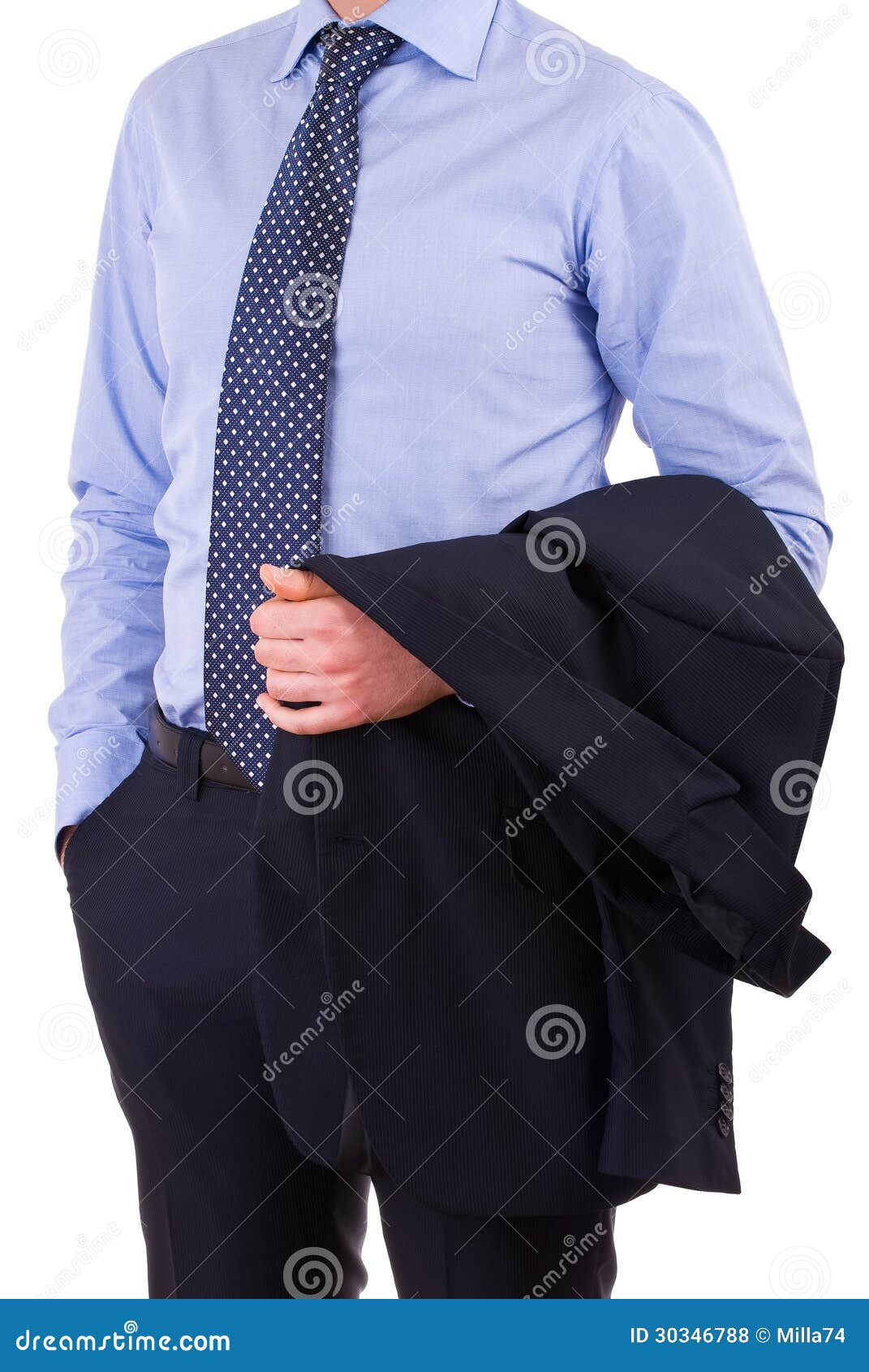 Businessman with Jacket Over Arm. Stock Photo - Image of adult, jacket ...