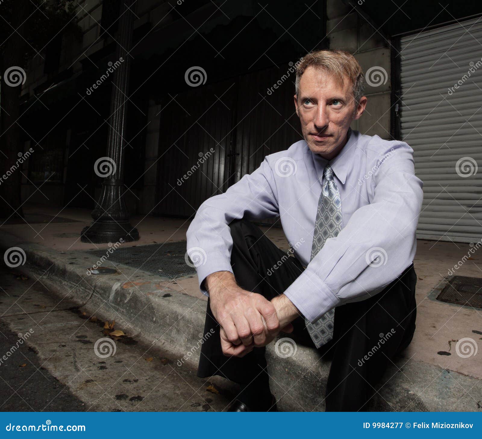 Businessman without a job stock image. Image of night - 9984277