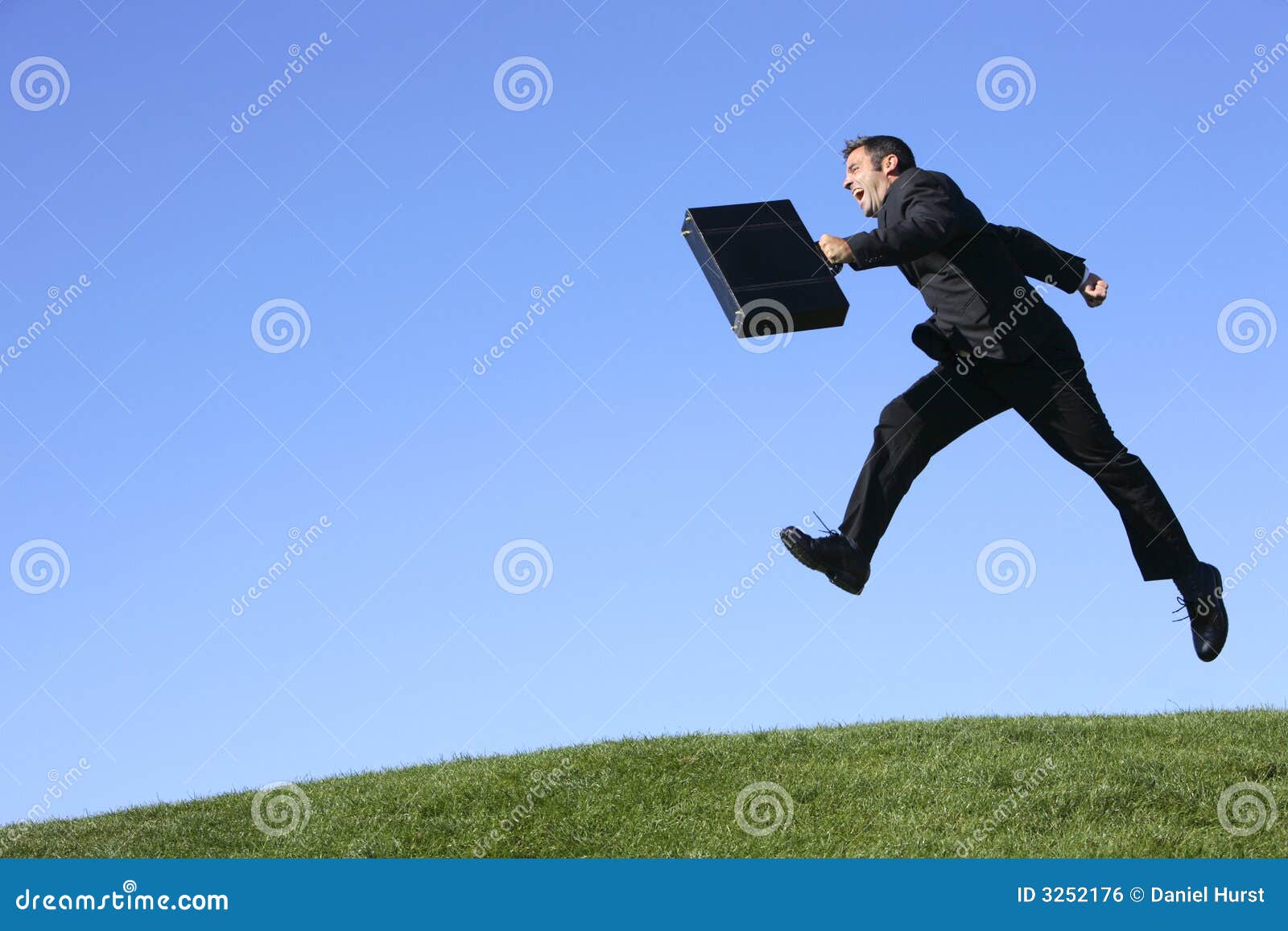 Businessman jumping stock photo. Image of happy, business - 3252176