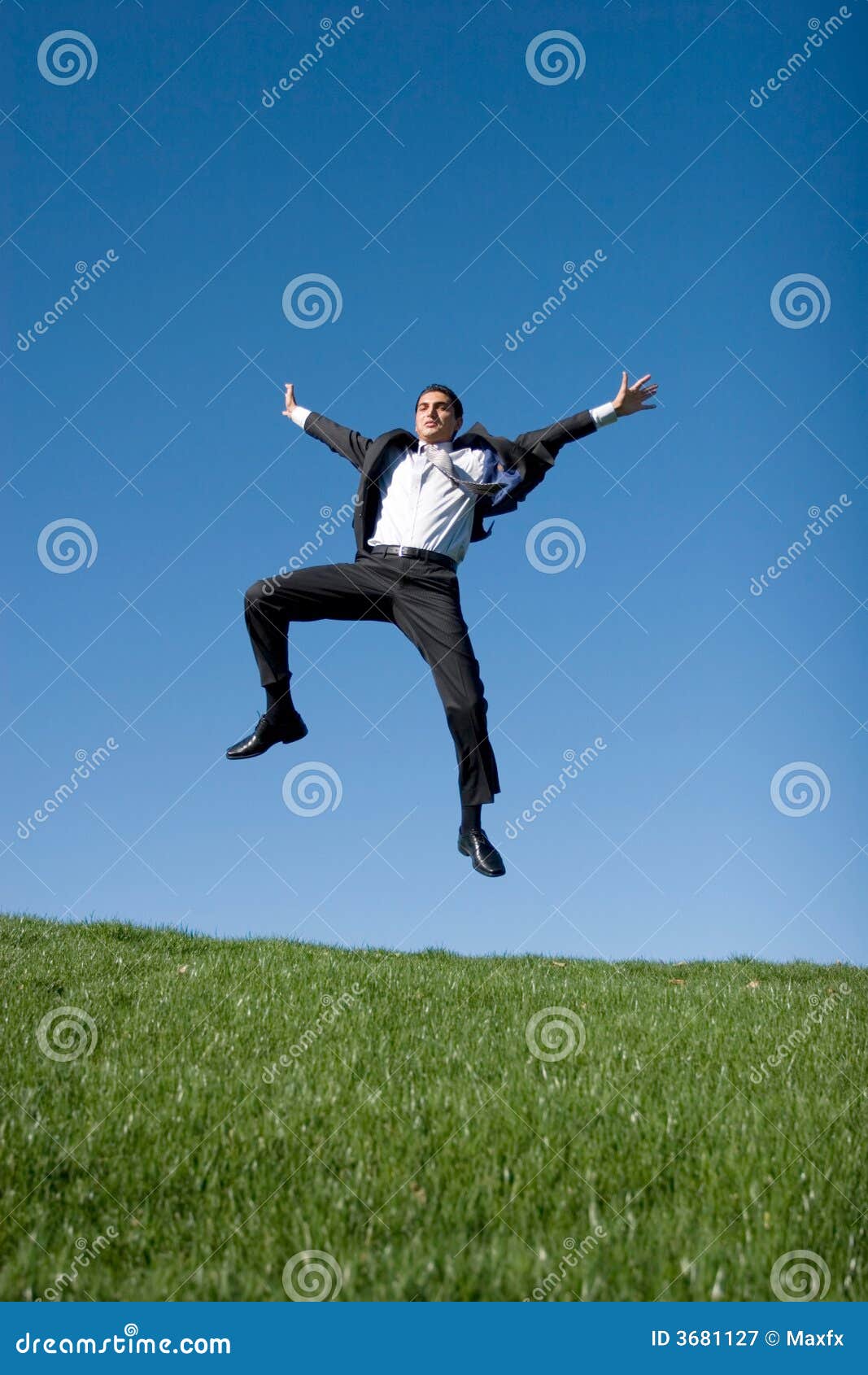 Businessman jumping stock image. Image of professional - 3681127