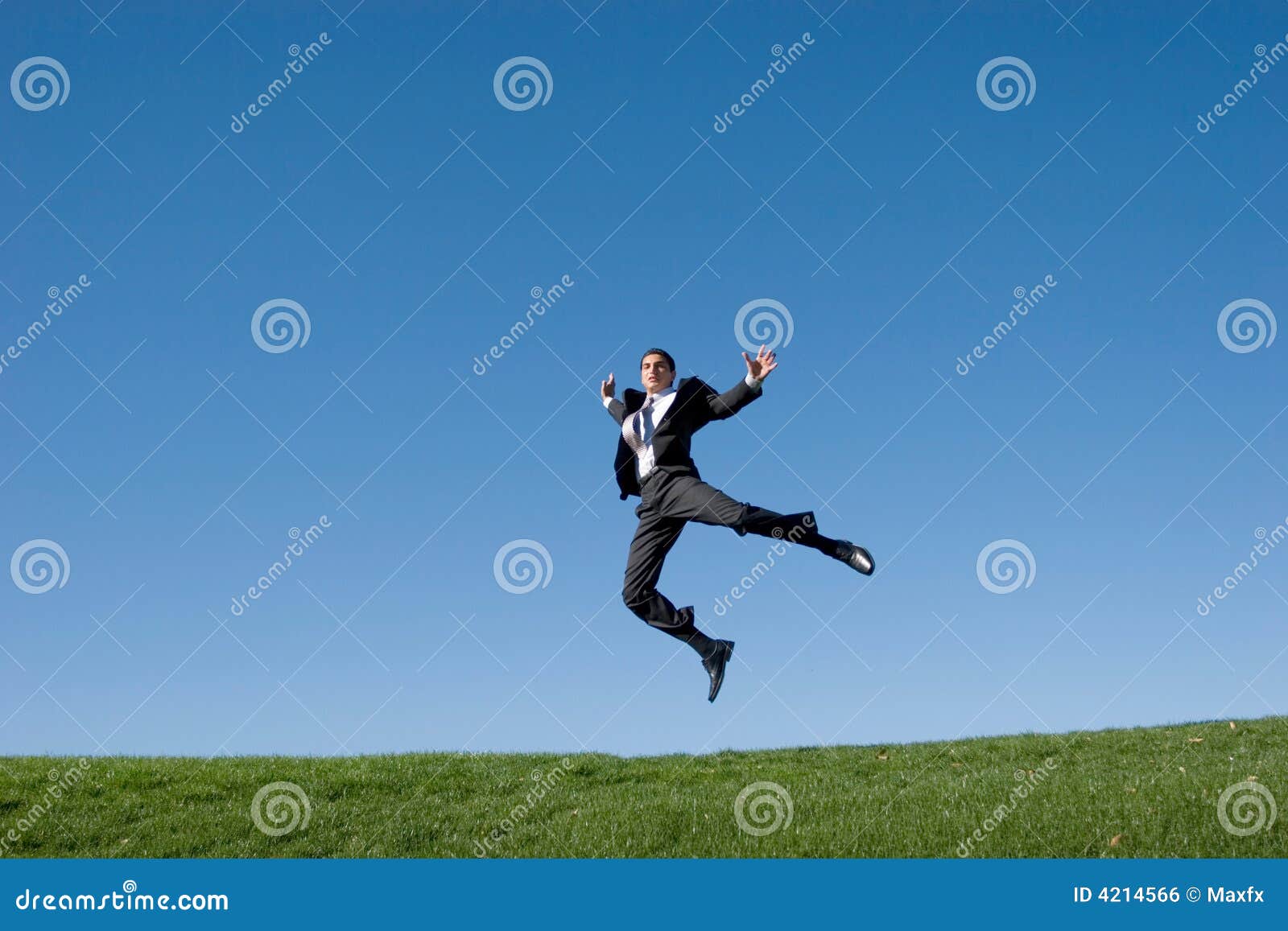 Businessman jumping stock photo. Image of manager, happy - 4214566