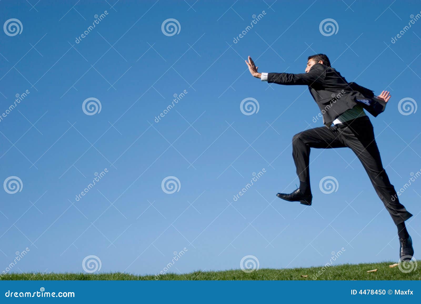 Businessman jumping stock photo. Image of business, outdoors - 4478450