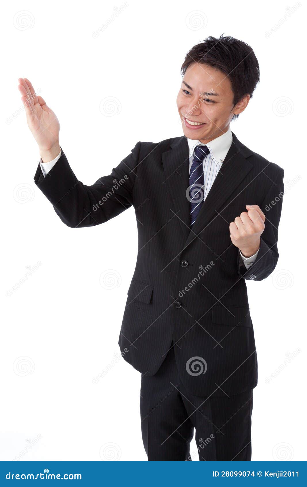 Businessman with a Karate Chop Stock Photo - Image of defense, furious ...