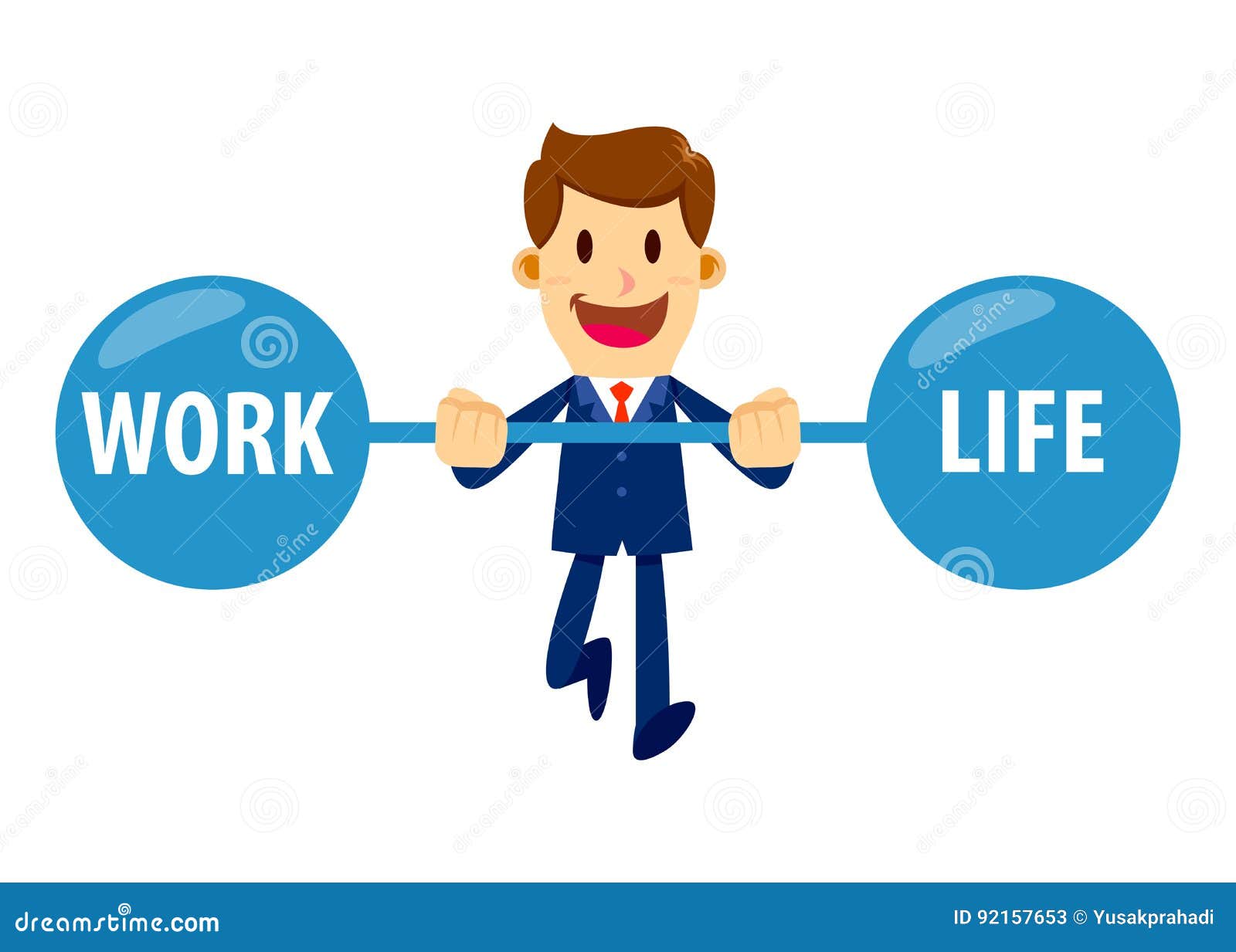 Businessman Keeping Work and Life Balance Stock Vector - Illustration ...