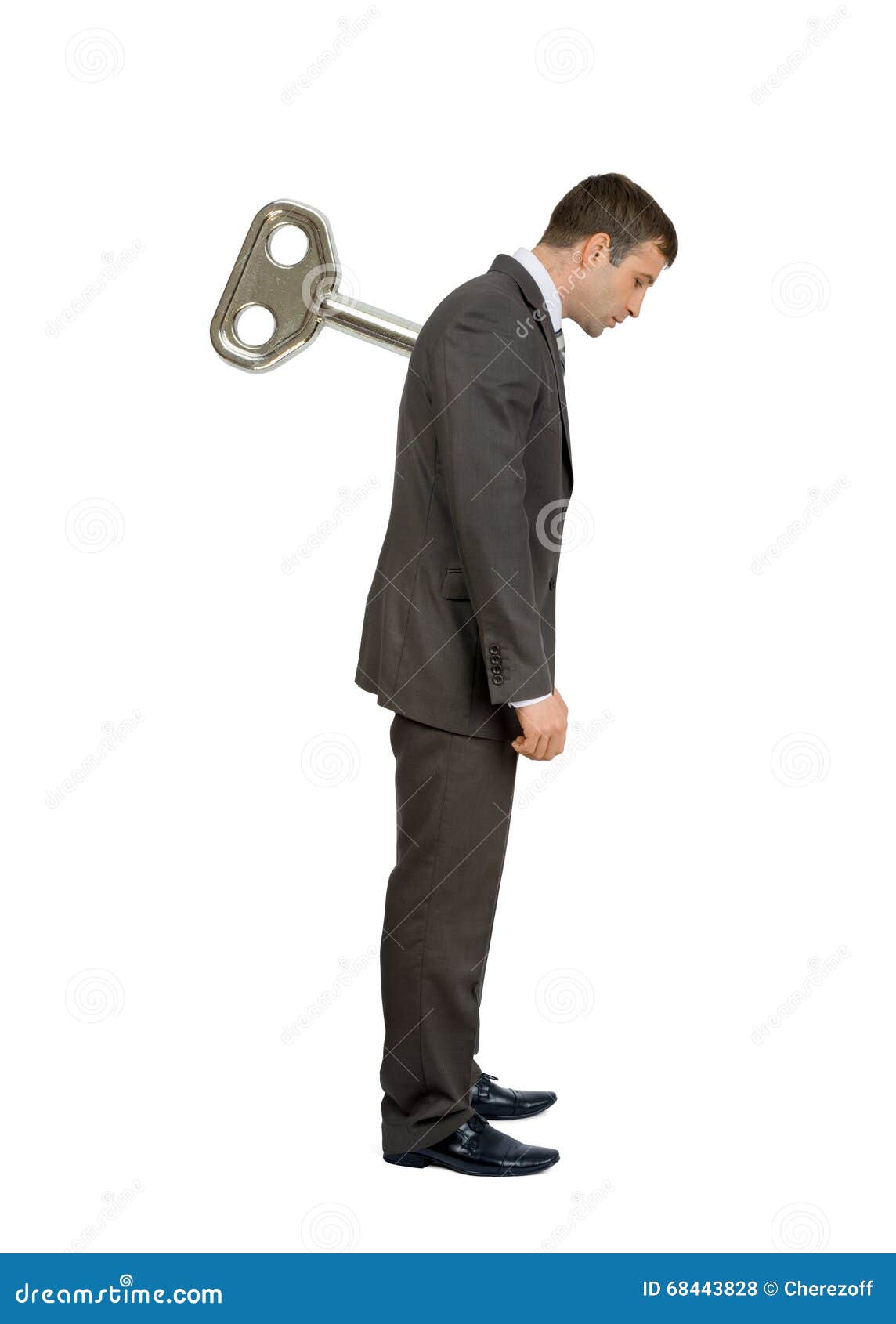 Businessman with Key on Back Stock Photo - Image of adult, suit: 68443828