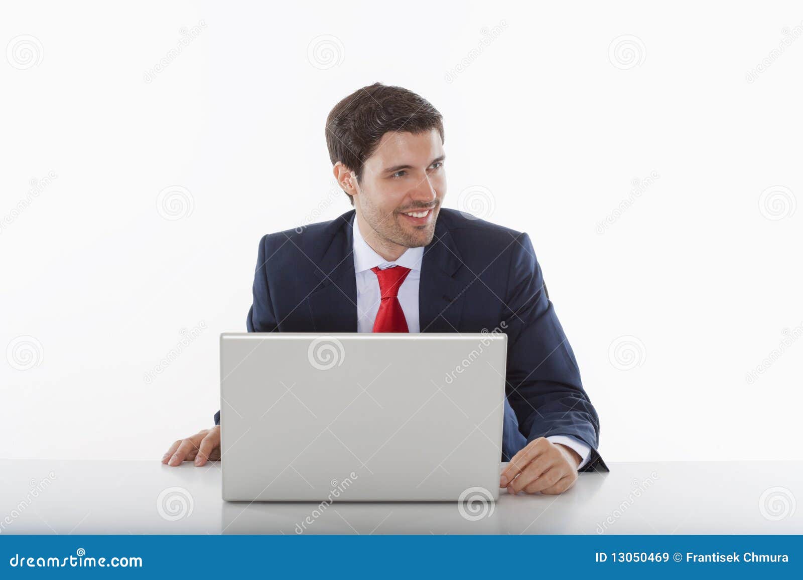 Businessman with laptop stock image. Image of business - 13050469
