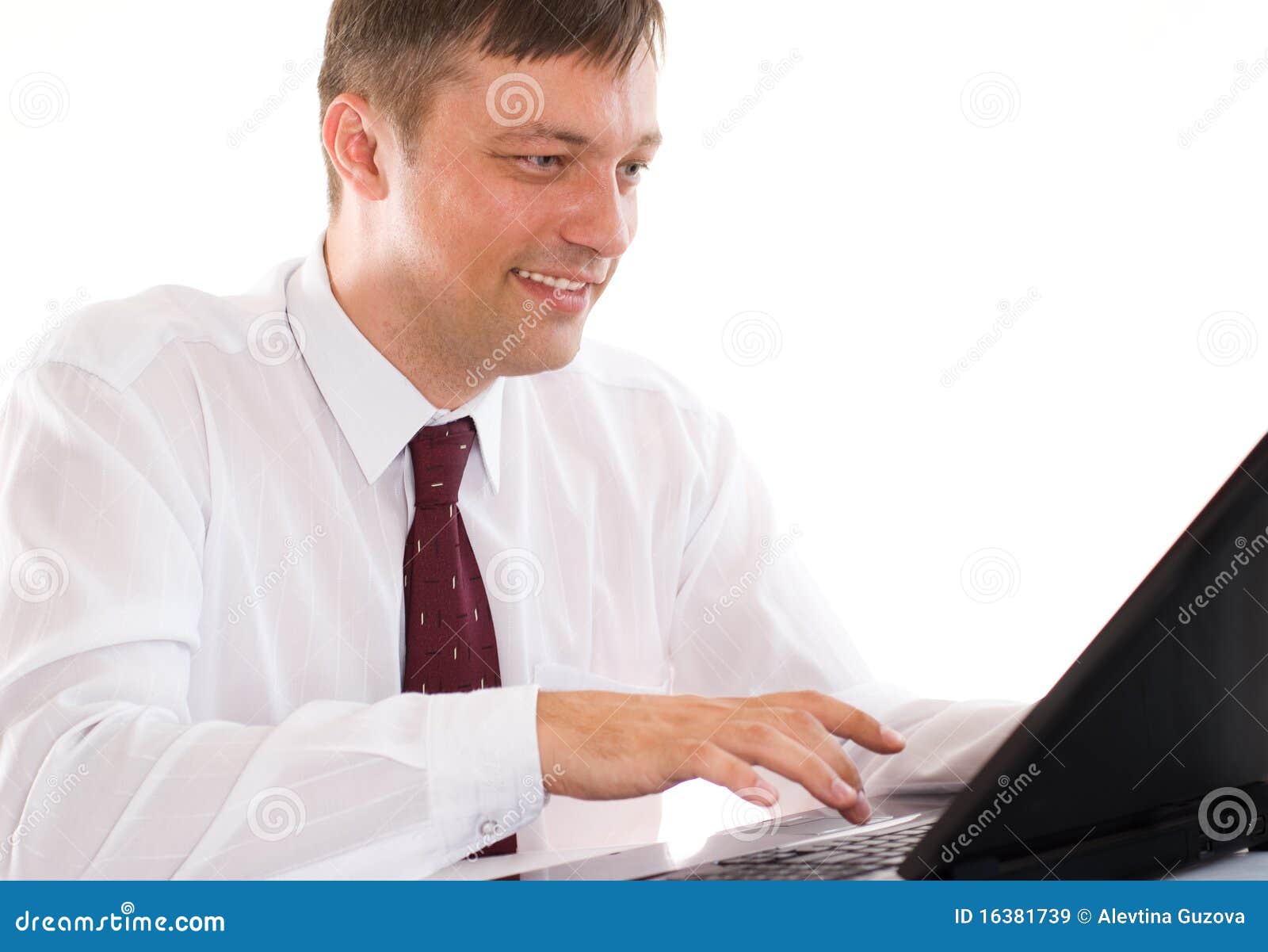 Businessman with laptop stock image. Image of occupation - 16381739