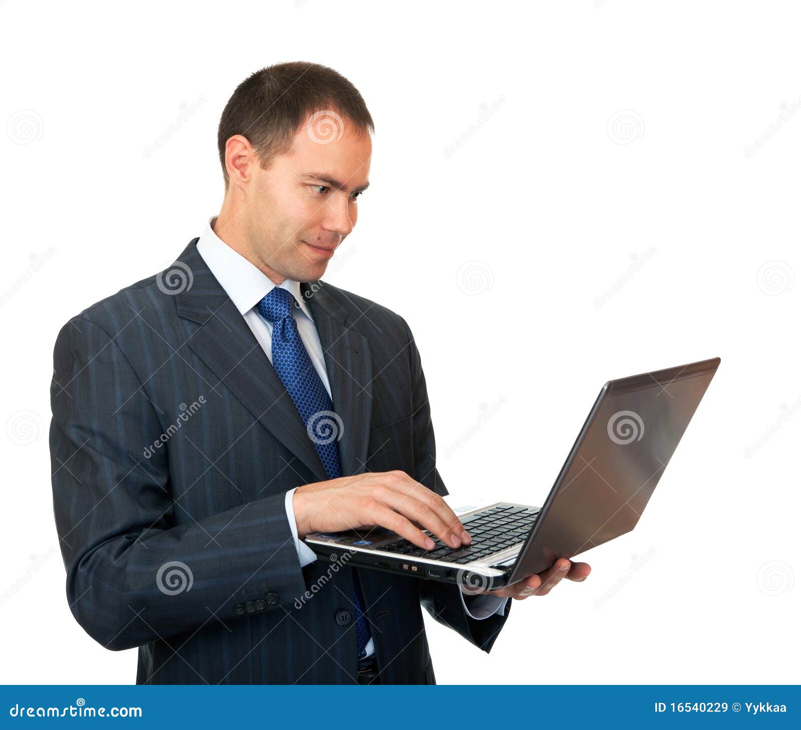 Businessman with laptop. stock image. Image of work, businessman - 16540229