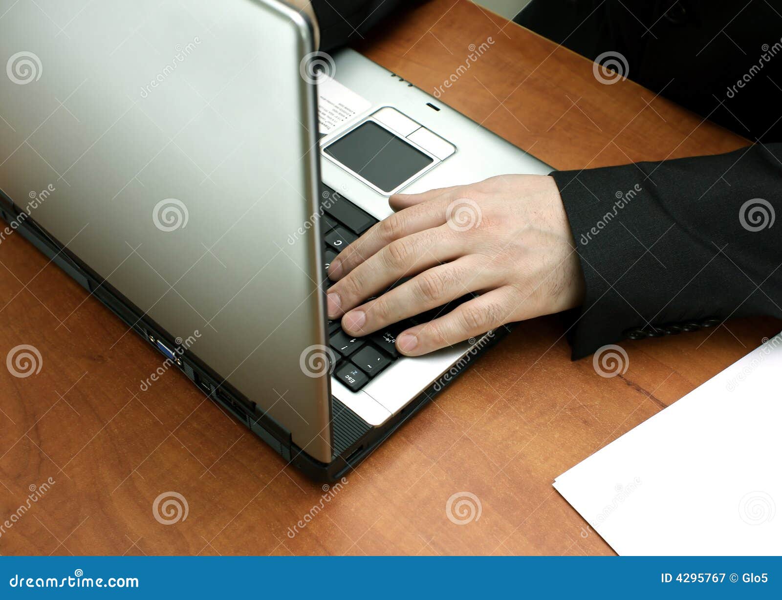 Businessman with laptop stock image. Image of adult, young - 4295767