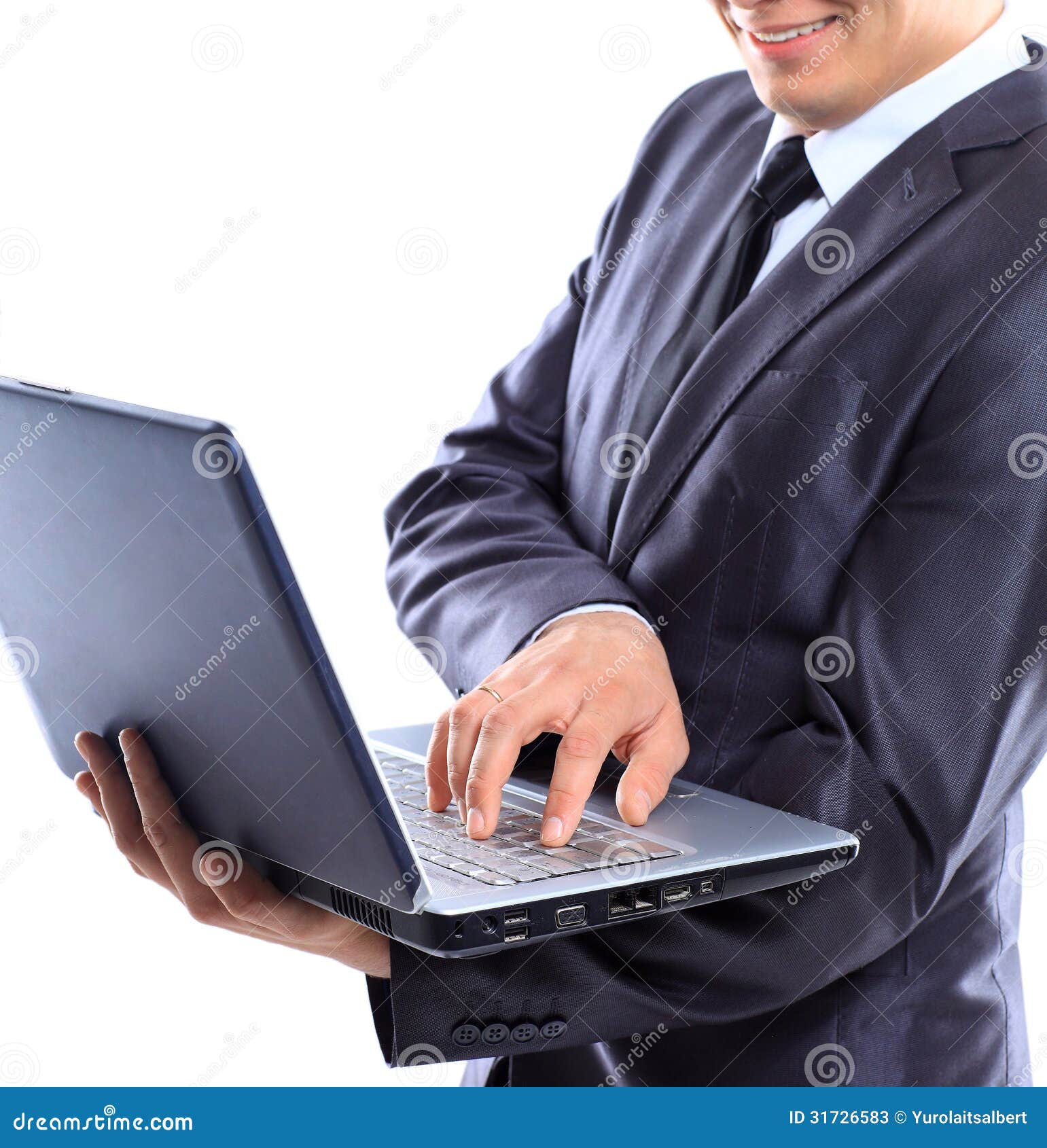 Businessman with a laptop stock image. Image of group - 31726583 Businessman with a laptop stock image. Image of group - 31726583