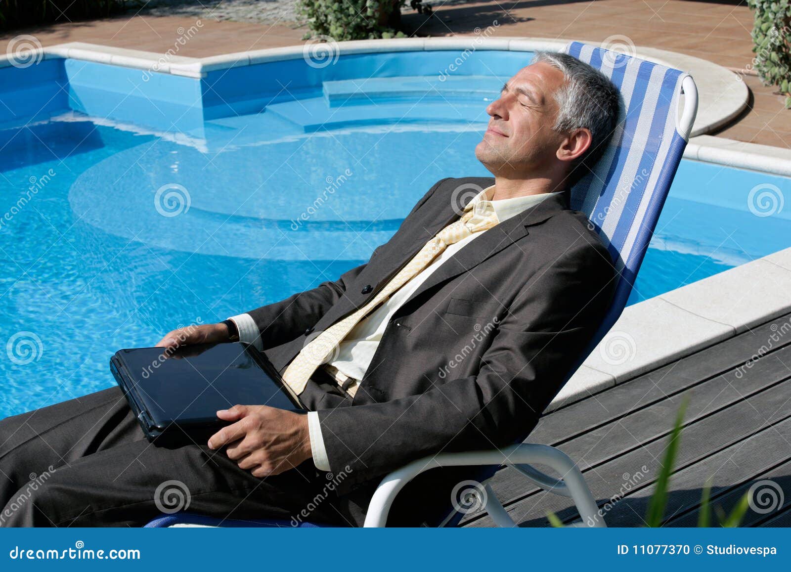 Businessman with Laptop Computer Stock Photo - Image of businessman ...