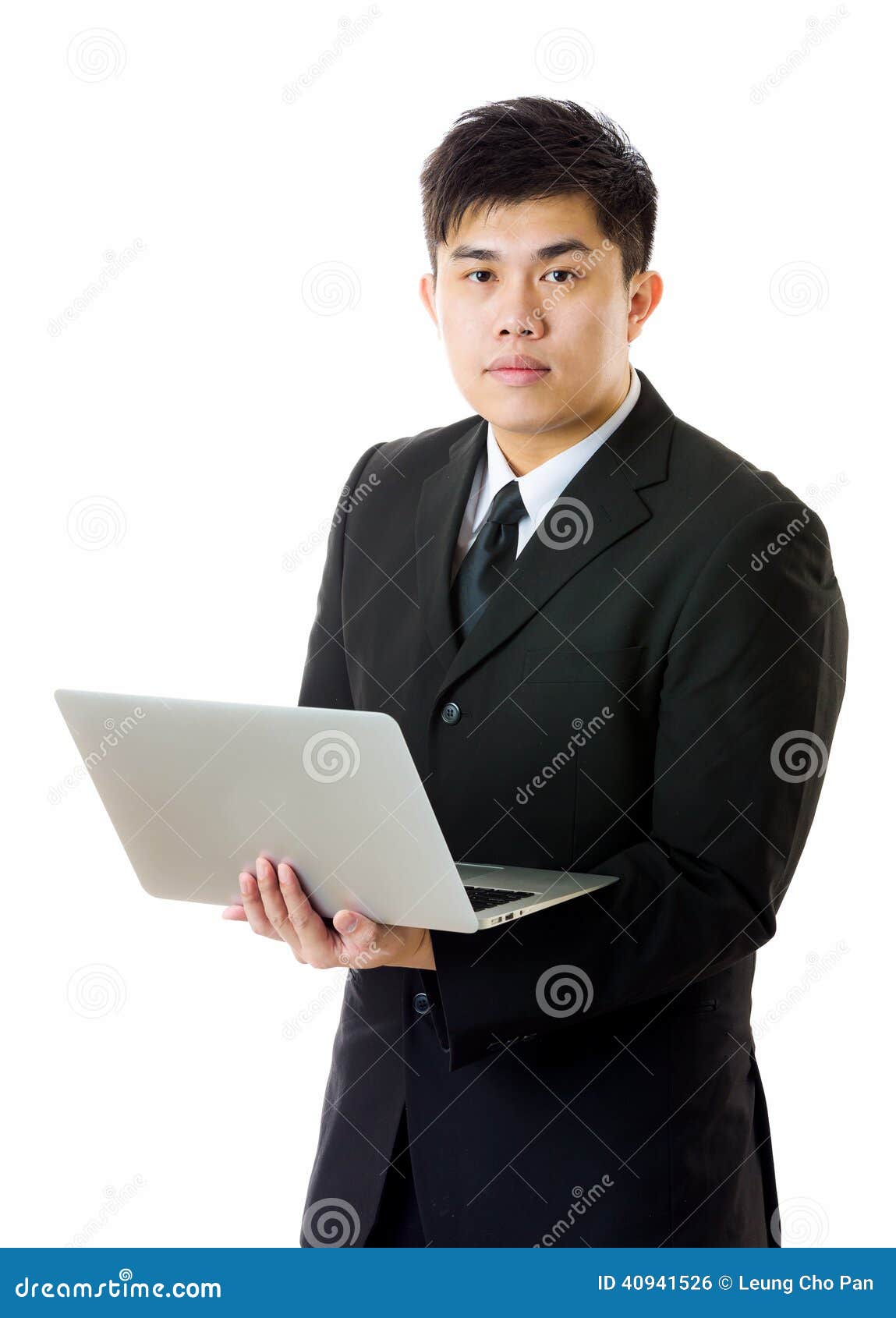 Businessman with laptop stock photo. Image of manager - 40941526