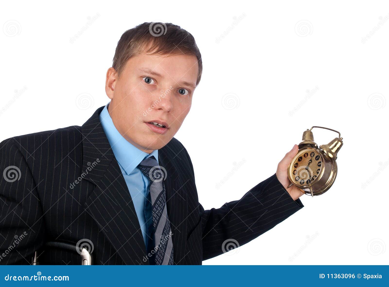 The Businessman Late for a Meeting Stock Photo - Image of holding ...