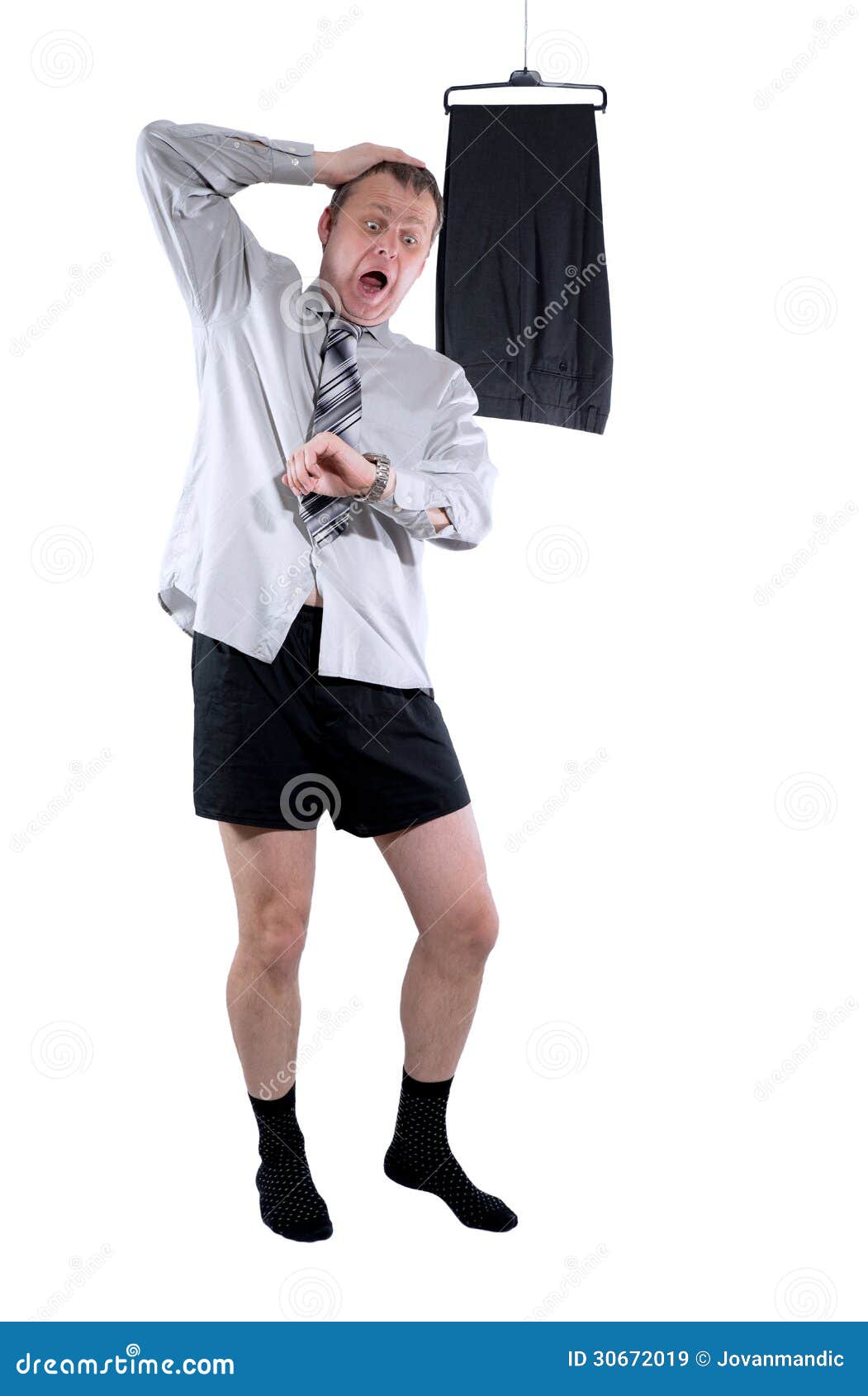 Businessman late for work stock image. Image of caucasian - 30672019