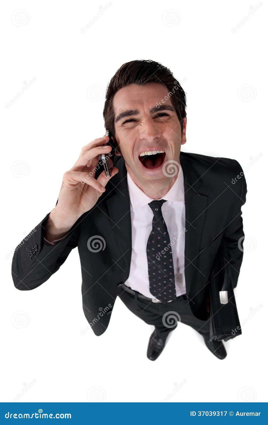 Businessman Laughing Out Loud Stock Image - Image of lifestyle, mobile ...
