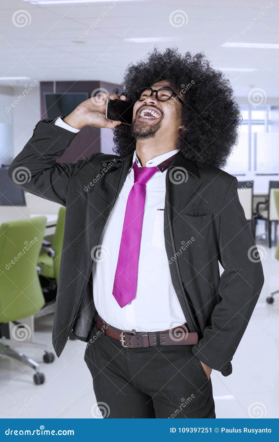 Businessman Laughing on the Phone Stock Image - Image of laughing, call ...