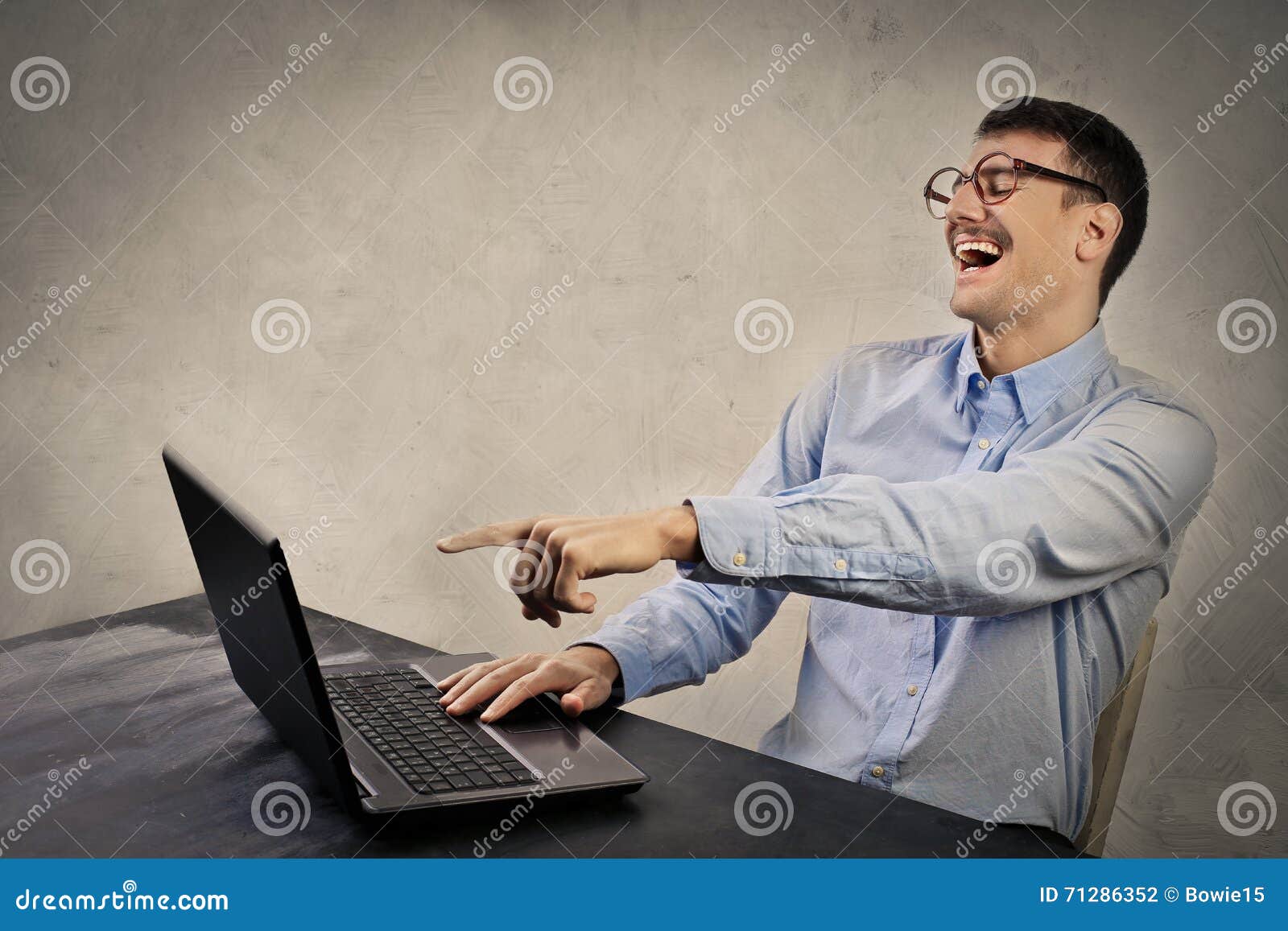 Businessman laughing stock photo. Image of laugh, business - 71286352