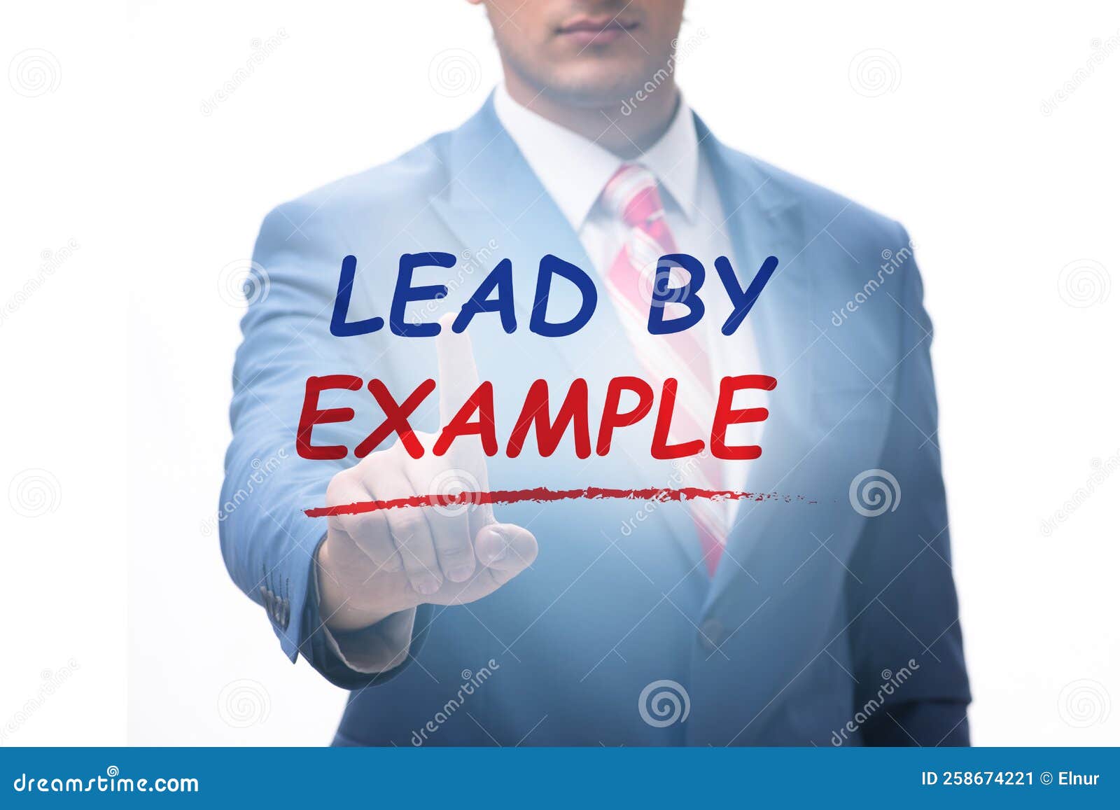 Businessman in Lead by Example Concept Stock Image - Image of strategy ...