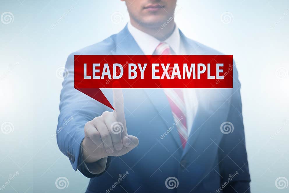 Businessman in Lead by Example Concept Stock Image - Image of ...