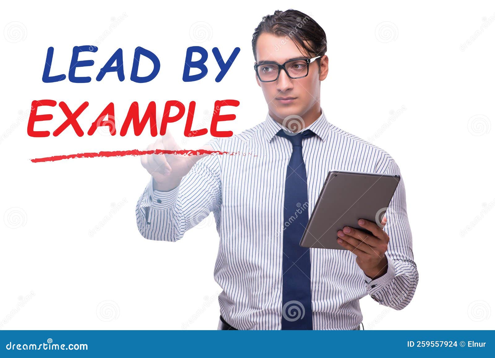 Businessman in Lead by Example Concept Stock Illustration ...