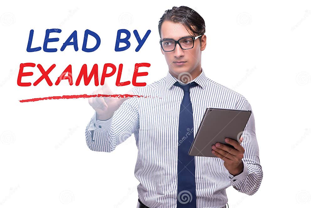 Businessman in Lead by Example Concept Stock Illustration ...