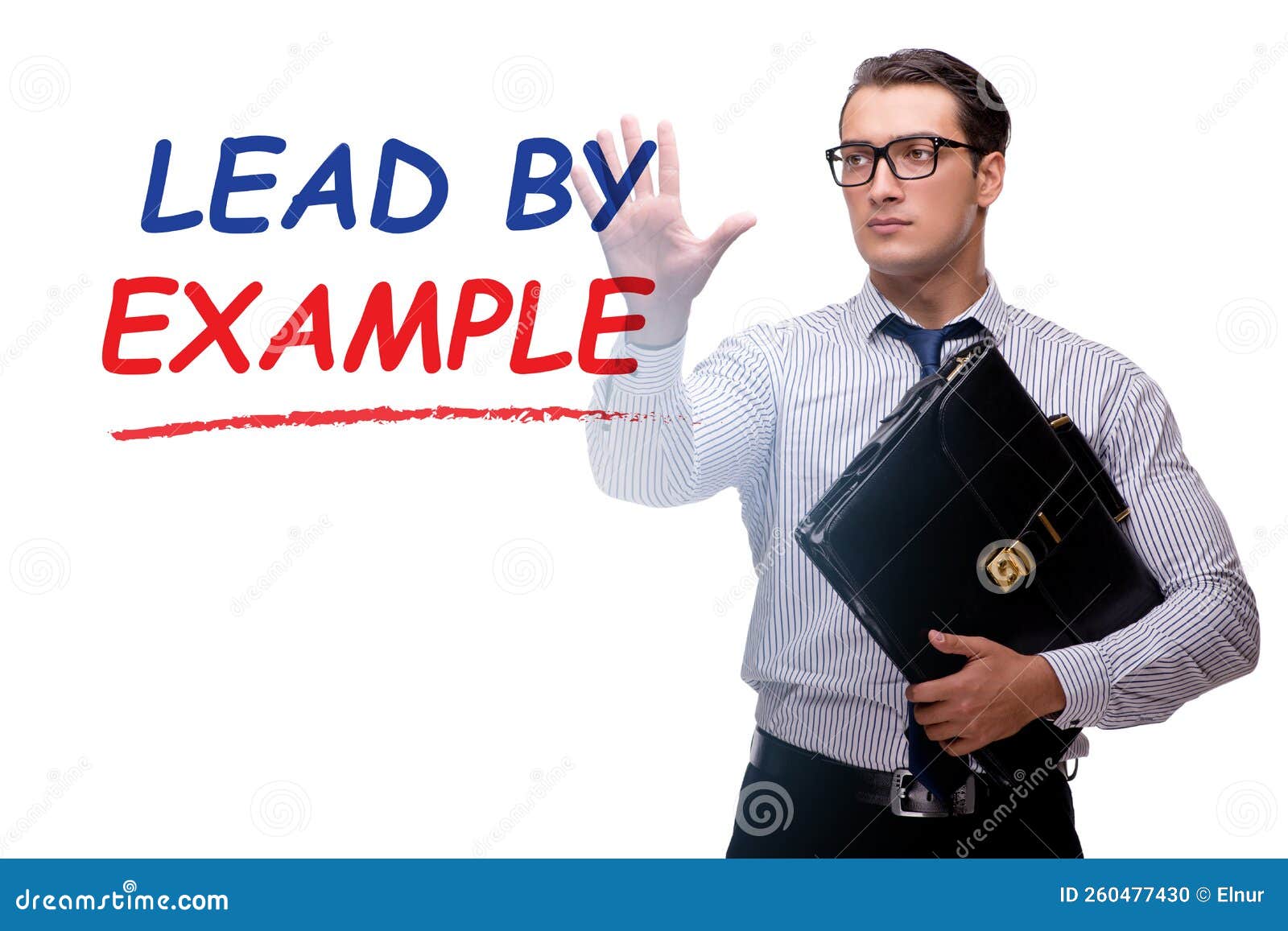 Businessman in Lead by Example Concept Stock Photo - Image of ...