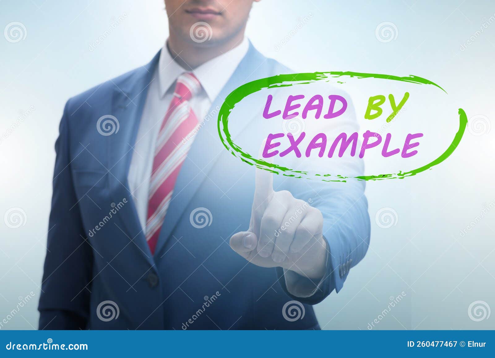 Businessman in Lead by Example Concept Stock Image - Image of inspire ...
