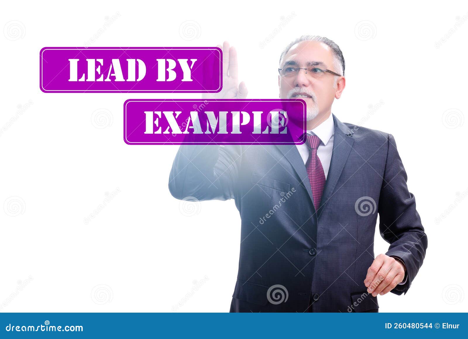 Businessman in Lead by Example Concept Stock Photo - Image of idea ...