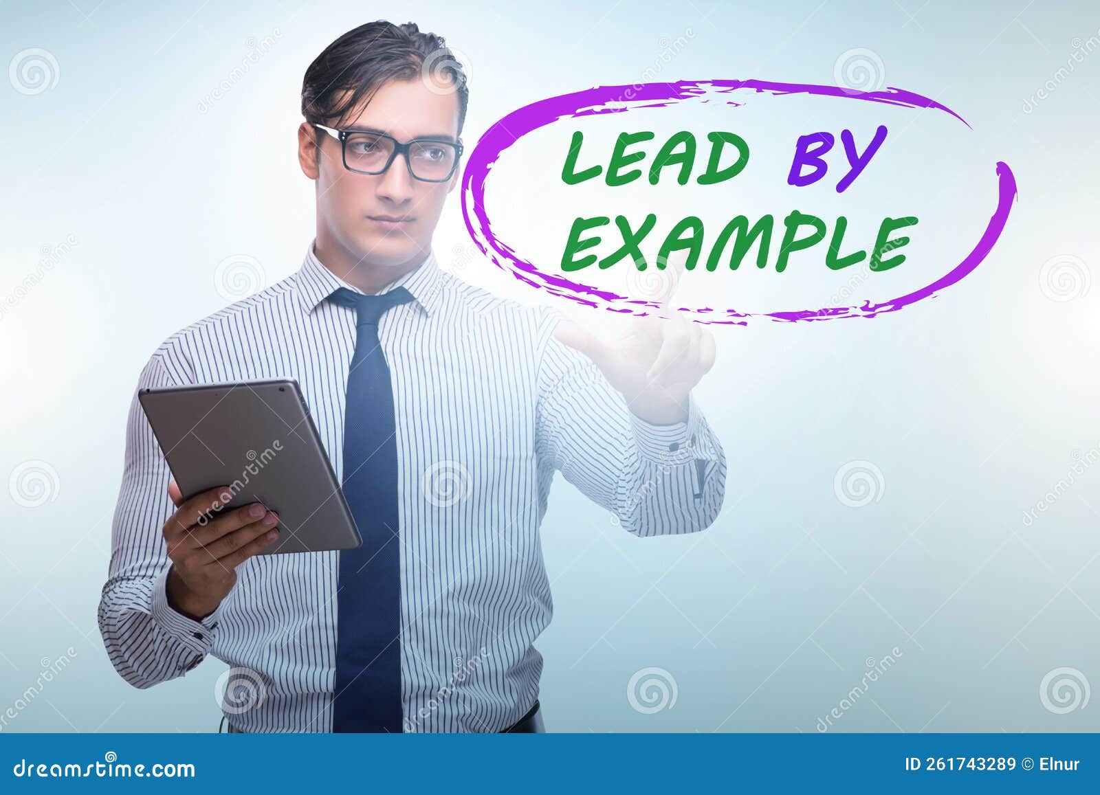 Businessman in Lead by Example Concept Stock Image - Image of vision ...