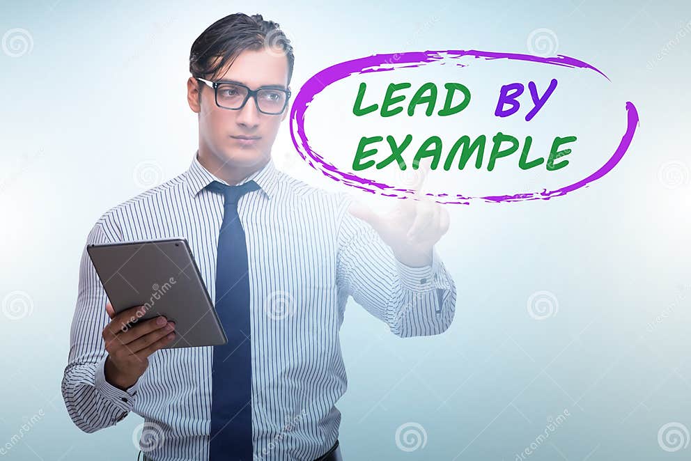 Businessman in Lead by Example Concept Stock Image - Image of vision ...