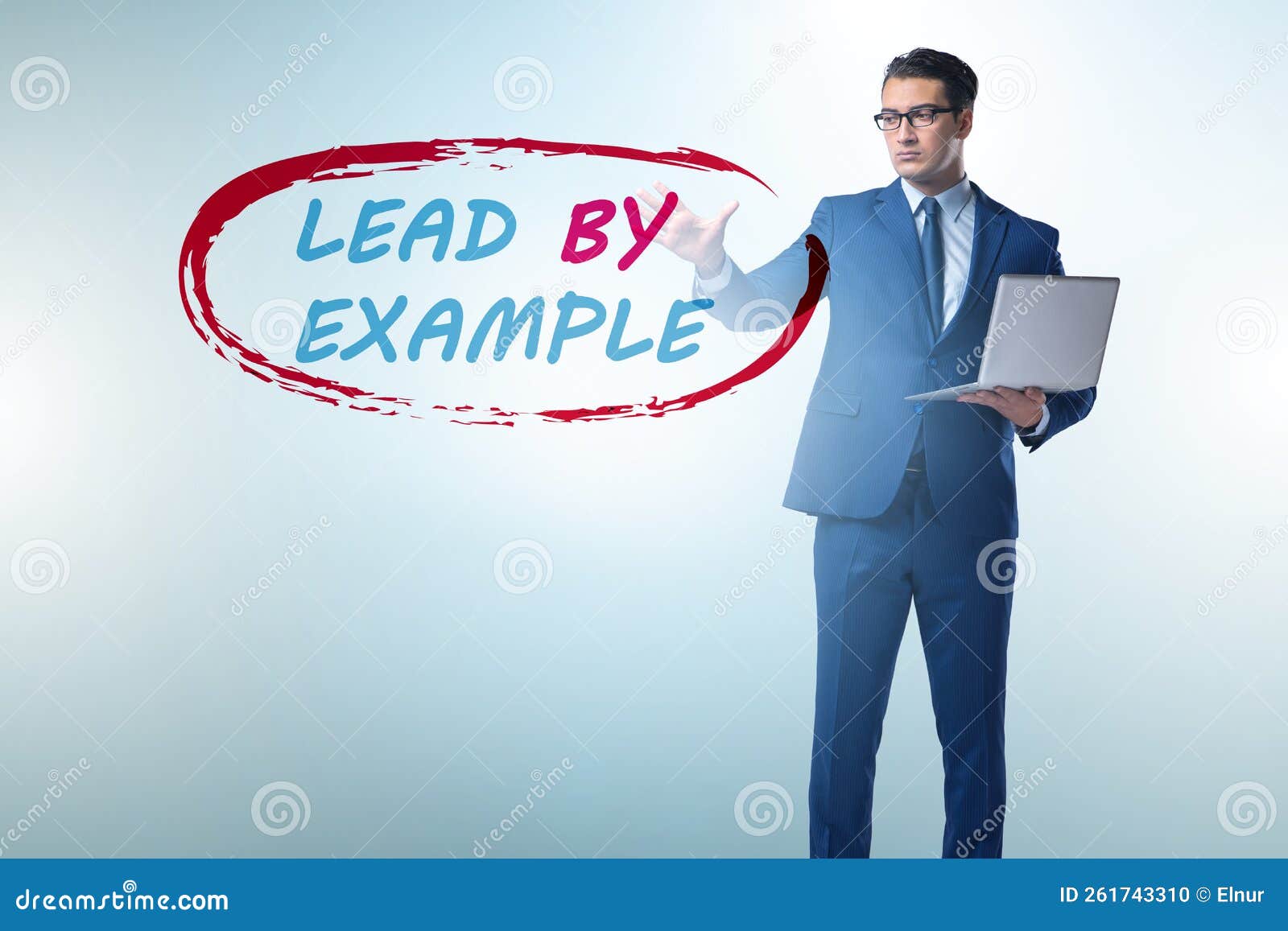Businessman in Lead by Example Concept Stock Photo - Image of goal ...