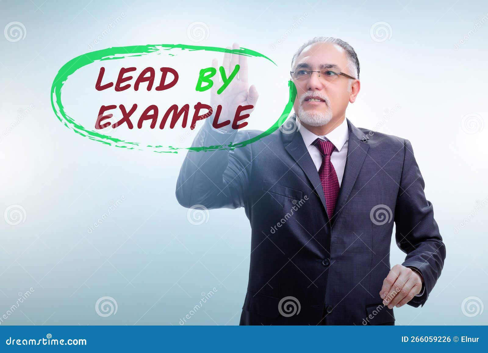 Businessman in Lead by Example Concept Stock Photo - Image of ...