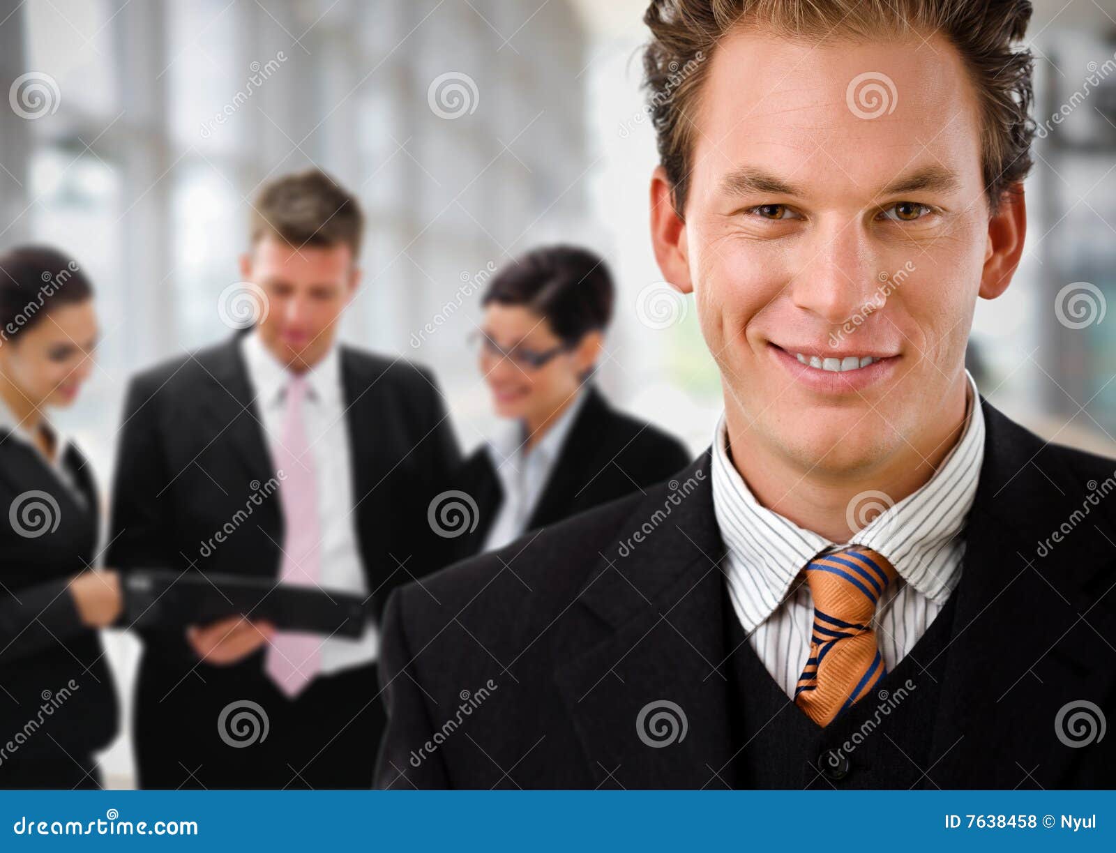 Businessman Leading Business Team Stock Photo - Image of businesspeople ...