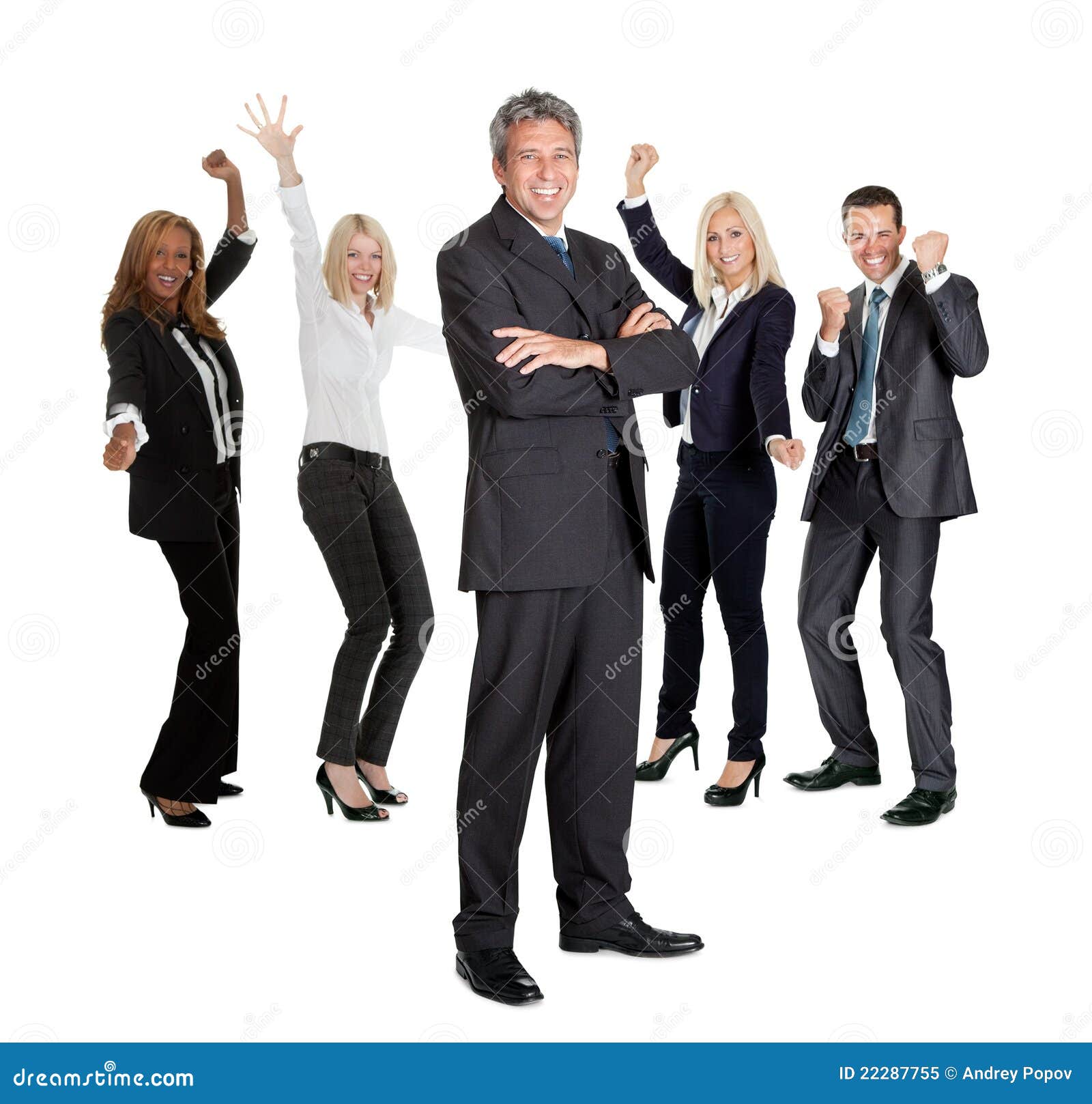 Businessman Leading an Group Stock Image - Image of looking, diverse ...
