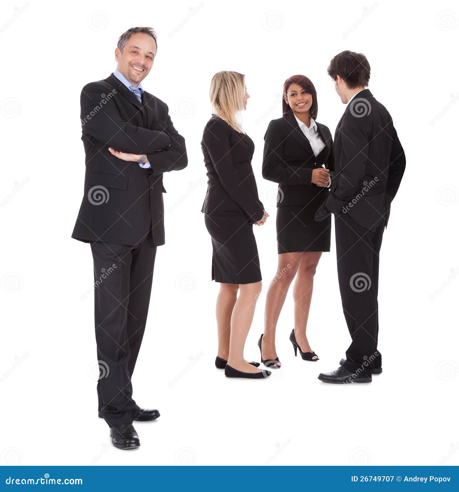 Businessman Leading an Group Stock Image - Image of businesswoman ...