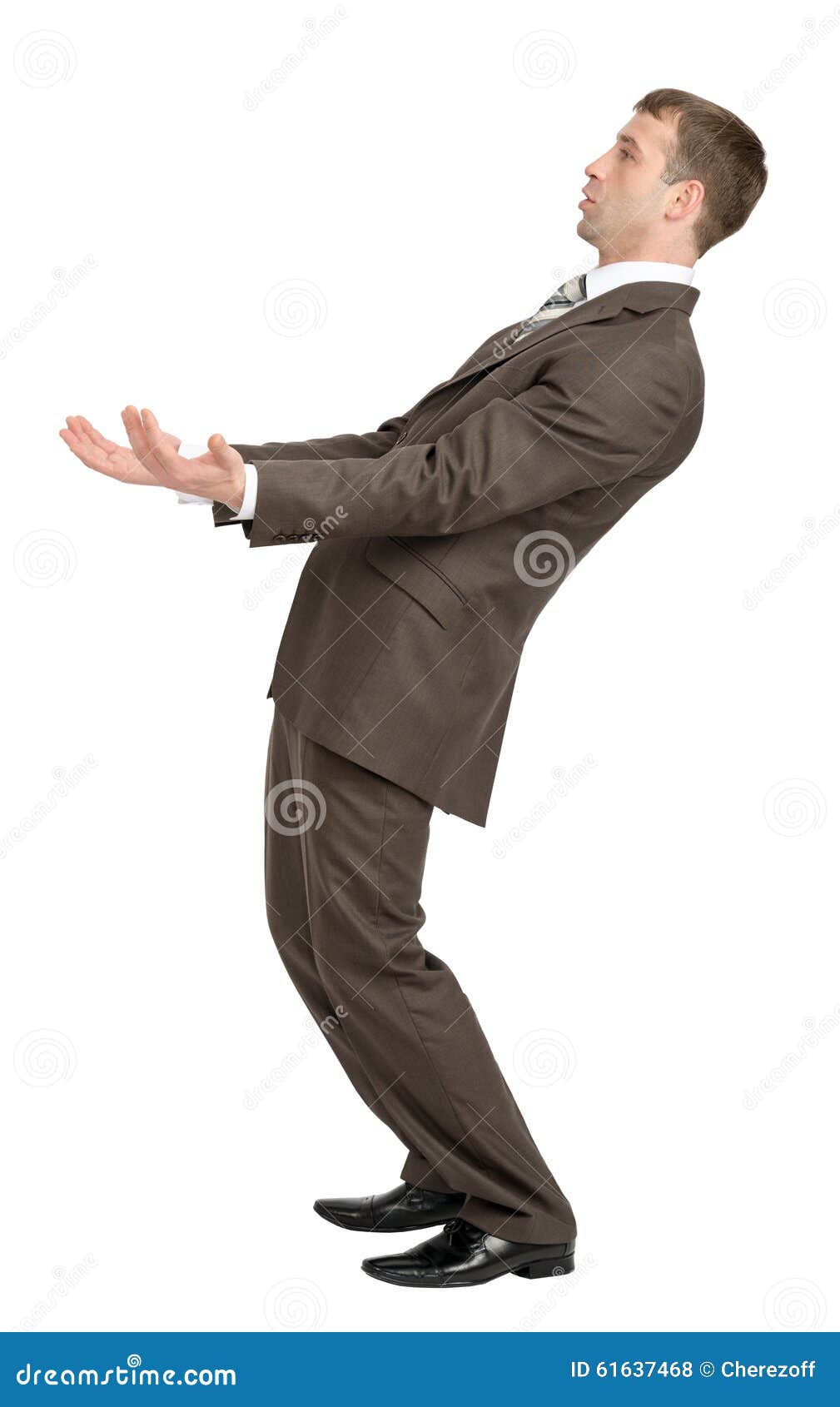 Businessman Leaned Back with Empty Hands Stock Photo - Image of empty ...