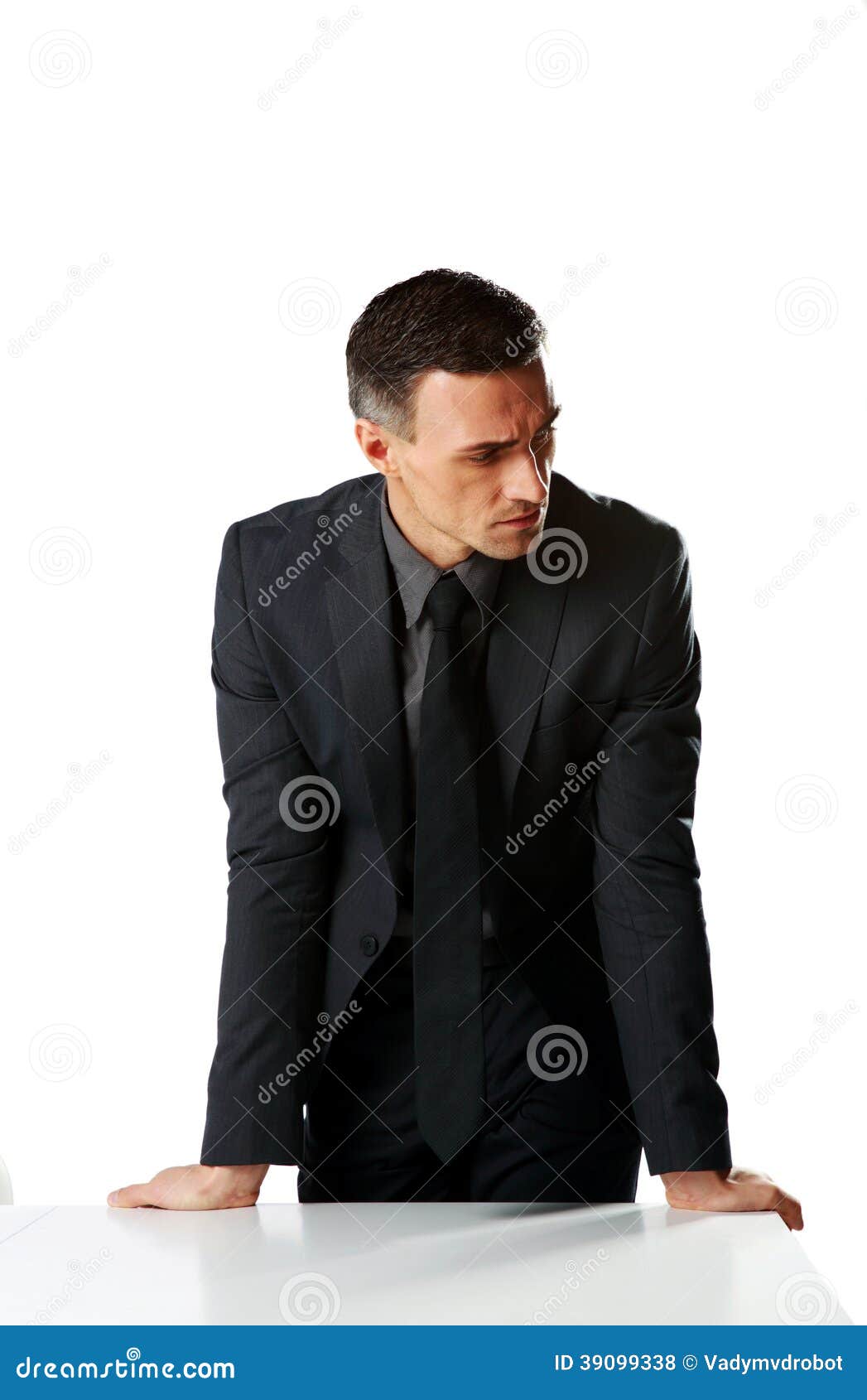 Businessman Leaning on the Table Stock Photo - Image of professional ...