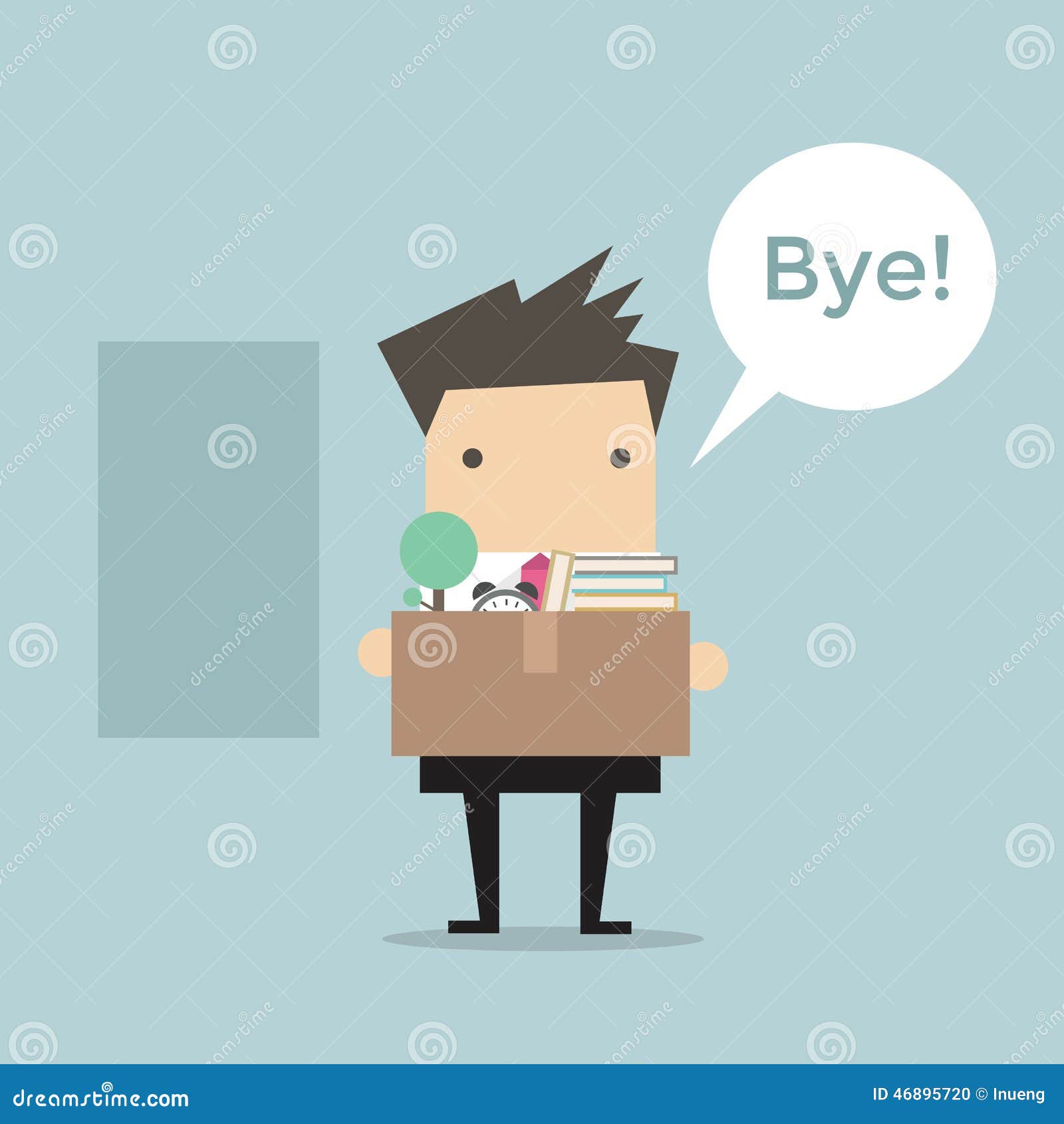 Businessman Leaving Job Vector Stock Vector - Illustration of white ...
